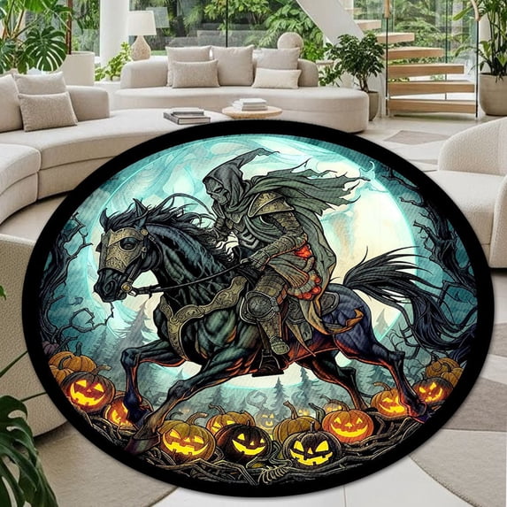 Round Area Rug, Dragon1 Non-Slip Floor Mat, Soft Washable Carpet for ...