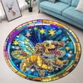 Round Area Rug, Flying Dog 2 Non-Slip Floor Mat, Soft Washable Carpet ...