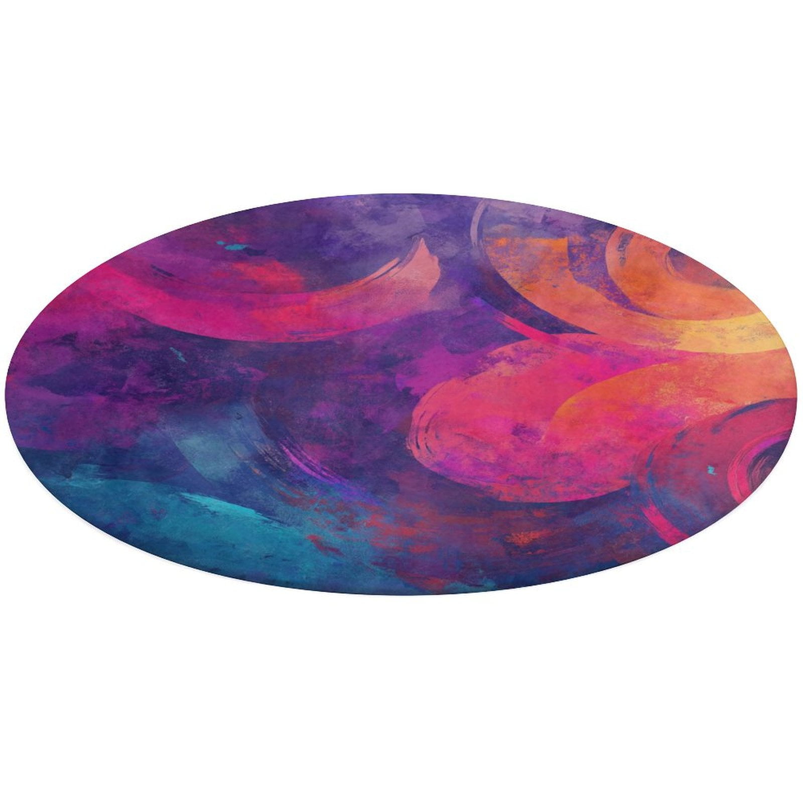 Round Area Rug Marble Texture Indoor Floor Area Mat Stain-Proof Mat Non ...