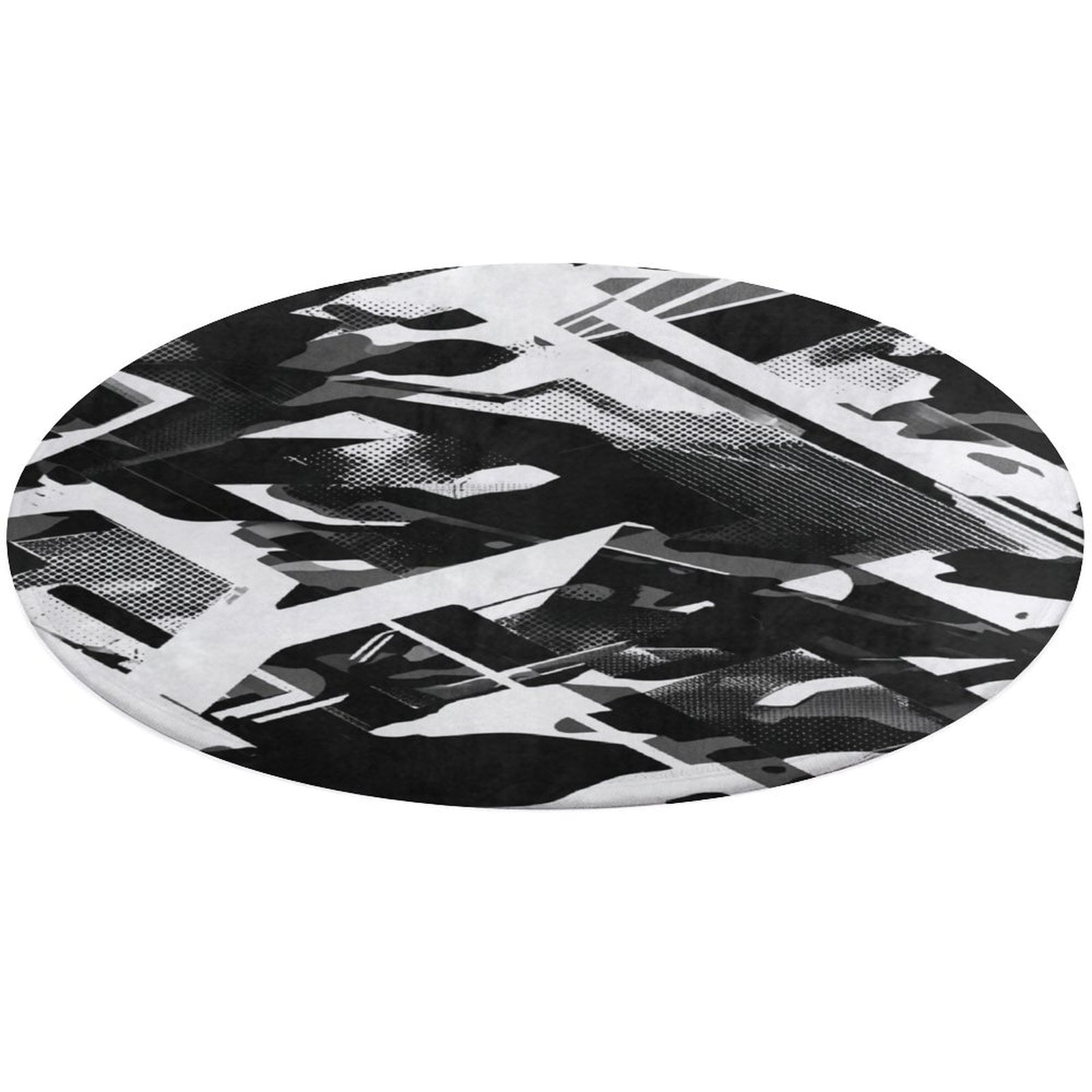 Round Area Rug Marble Texture Indoor Floor Area Mat Stain-Proof Mat Non ...