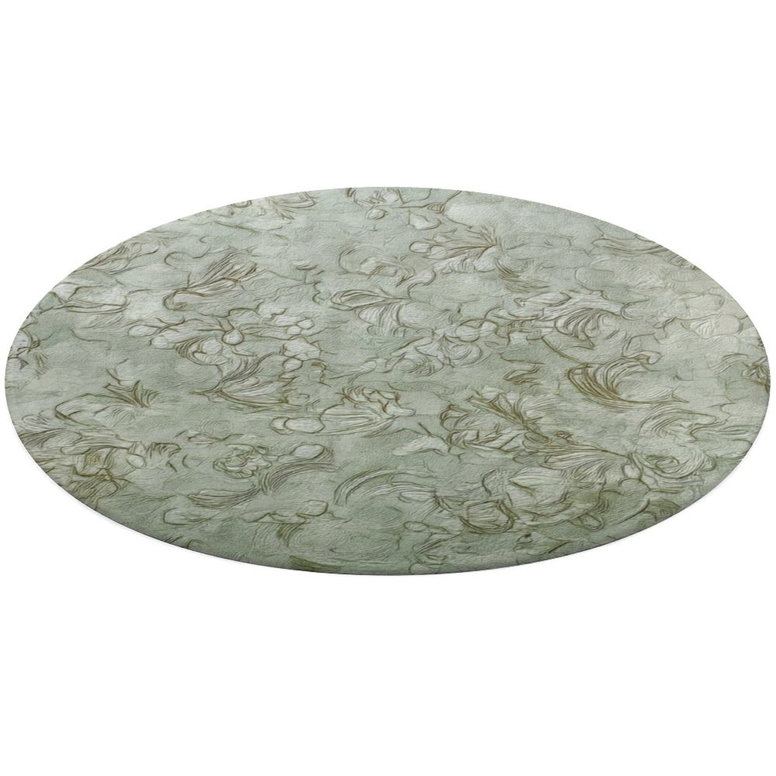 Round Area Rug Marble Texture Indoor Floor Area Mat Stain-Proof Mat Non ...