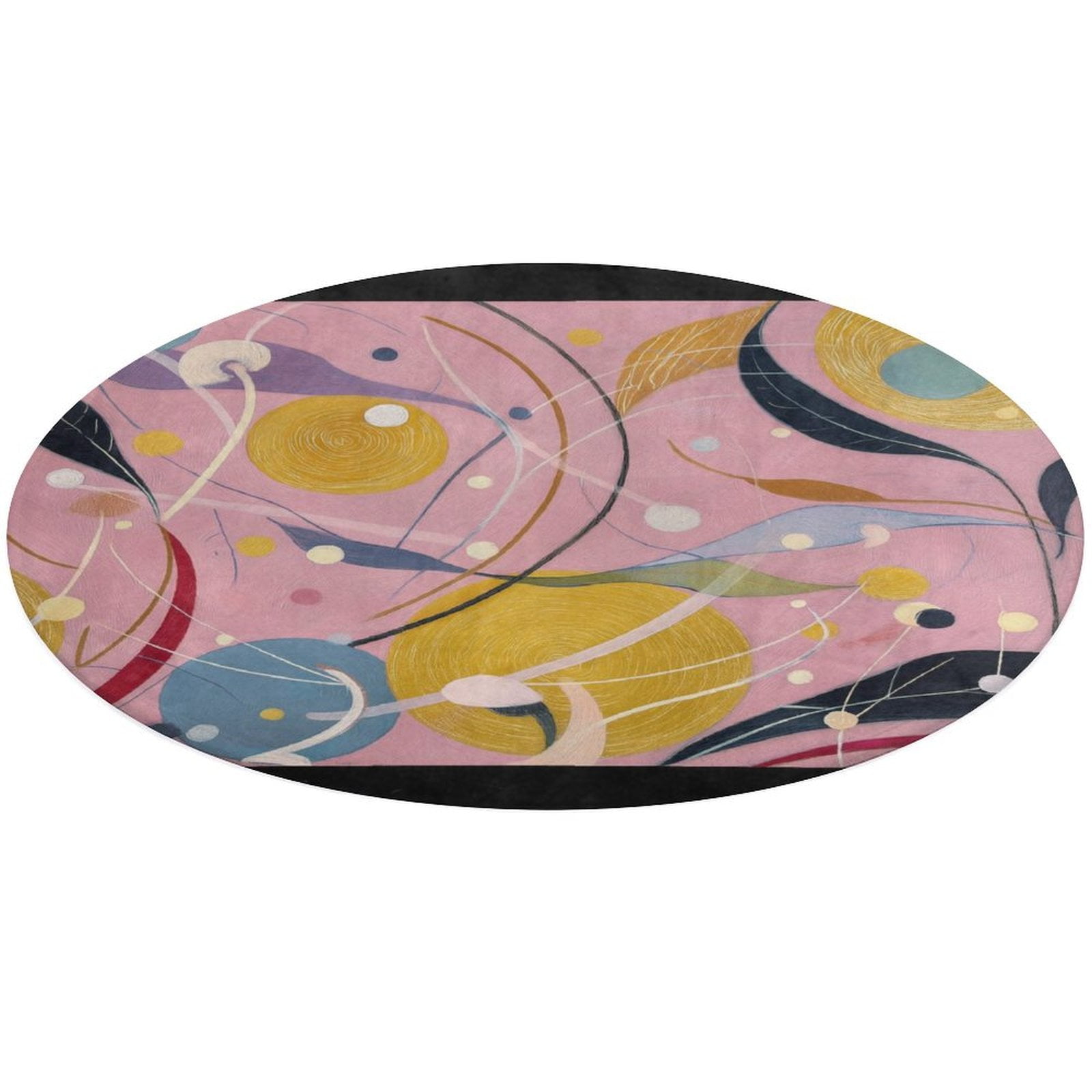 Round Area Rug Marble Texture Indoor Floor Area Mat Stain-Proof Mat Non ...