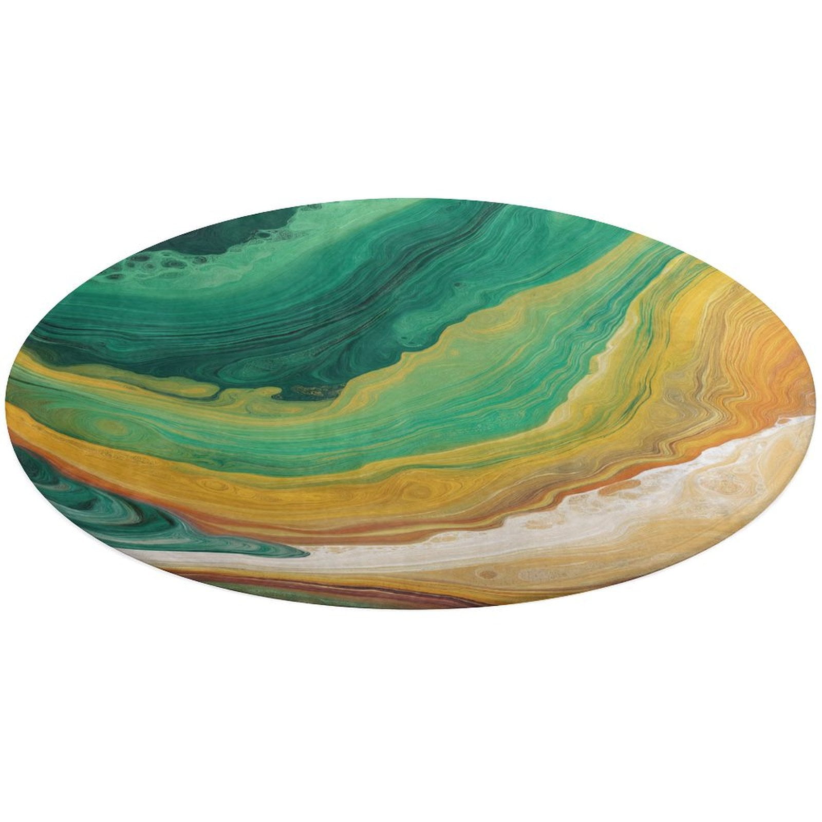 Round Area Rug Marble Texture Indoor Floor Area Mat Stain-Proof Mat Non ...