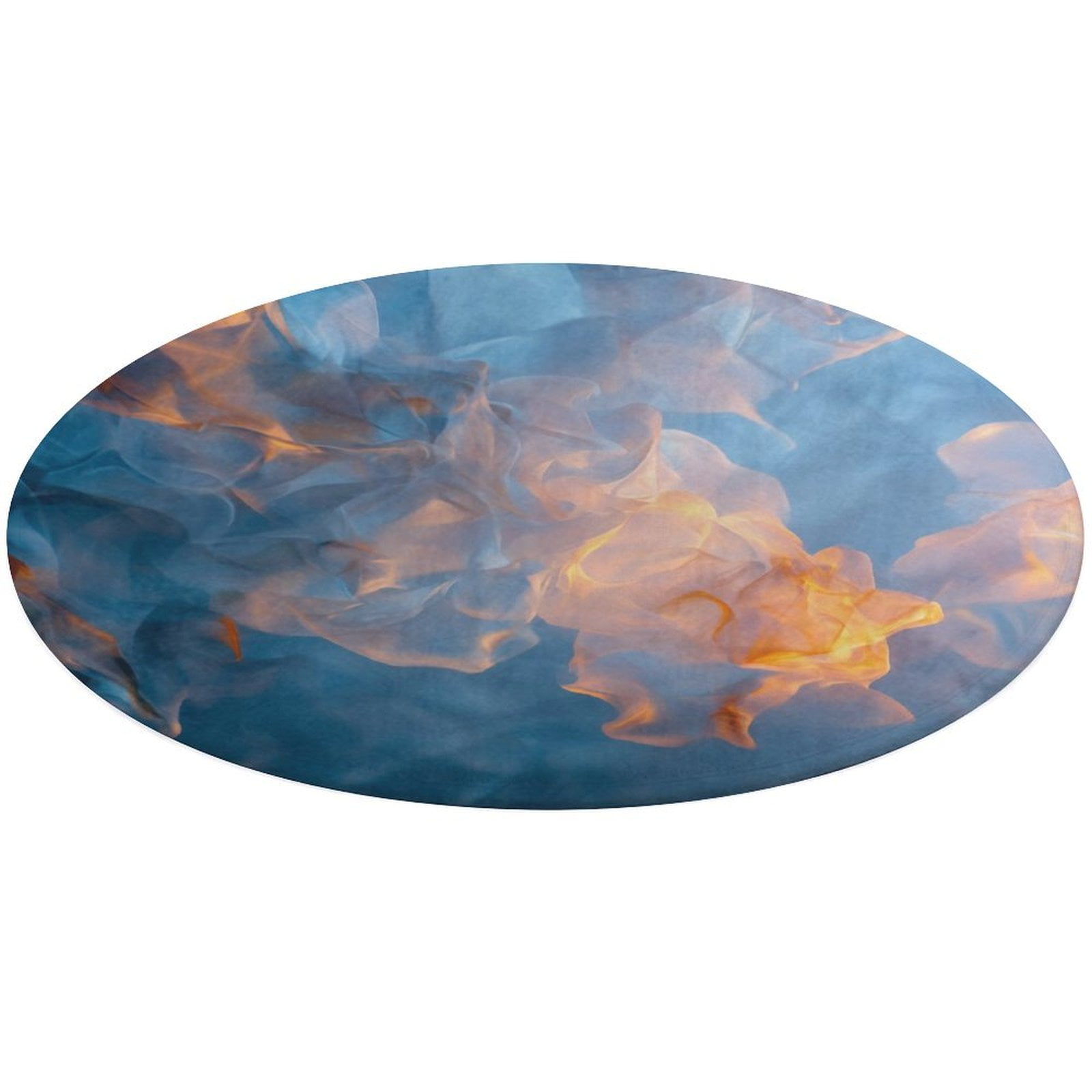 Round Area Rug Marble Texture Indoor Floor Area Mat Stain-Proof Mat Non ...