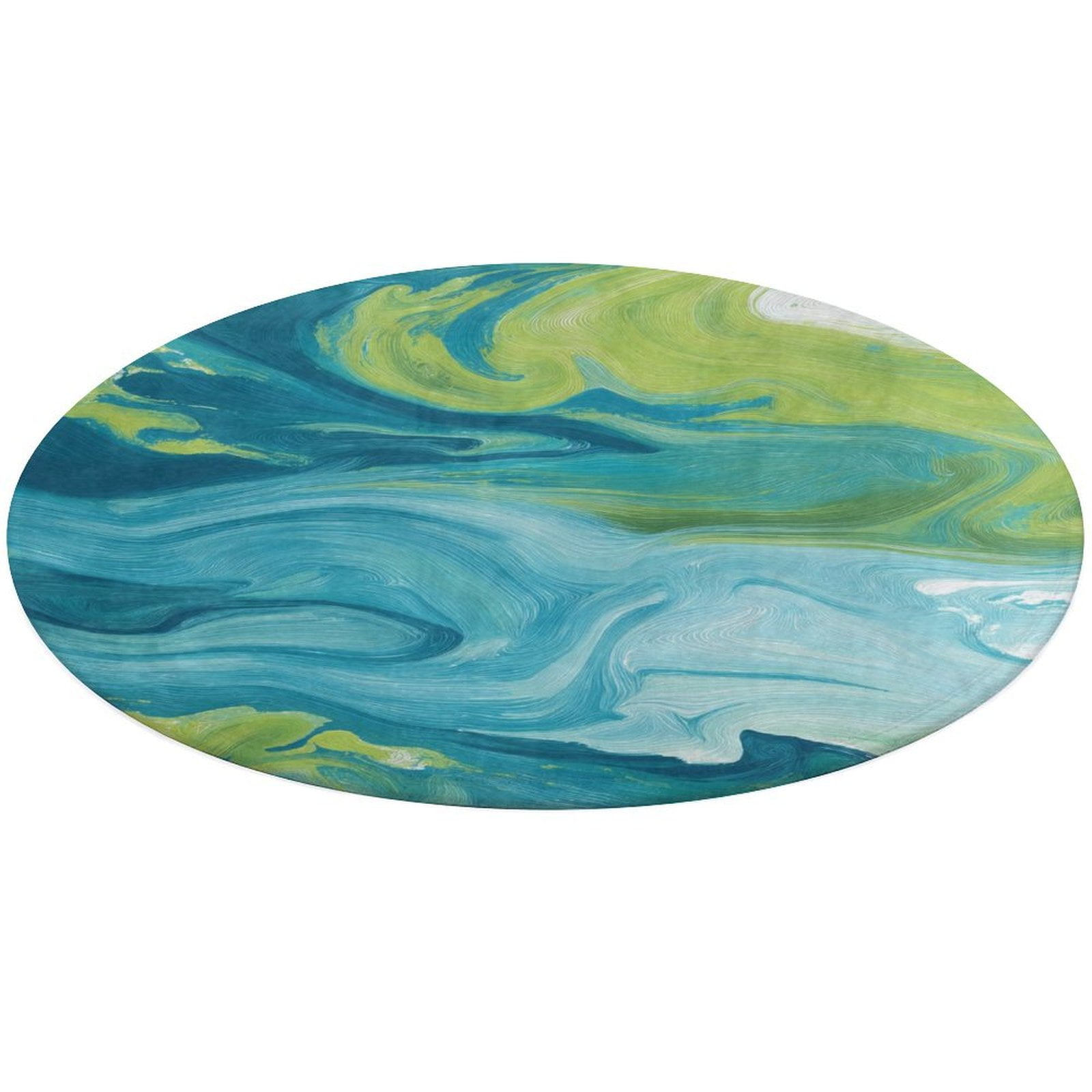 Round Area Rug Marble Texture Indoor Floor Area Mat Stain-Proof Mat Non ...