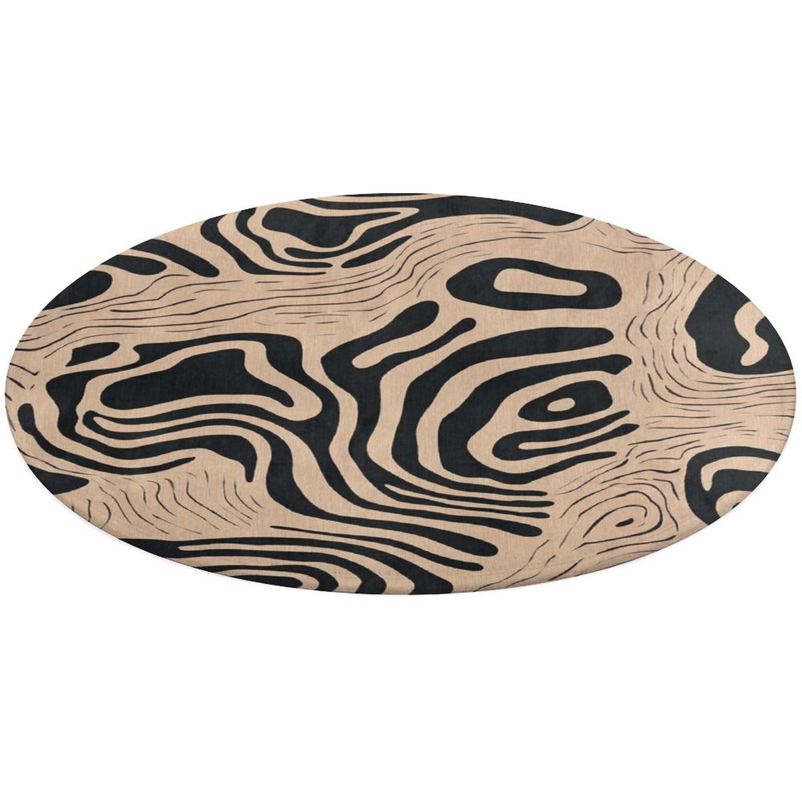 Round Area Rug Wood Grain Texture Indoor Floor Area Mat Stain-Proof Mat ...