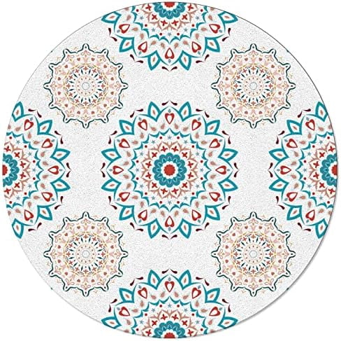 Round Area Rugs Vintage Style Super Soft Indoor Stain-Proof Carpet ...