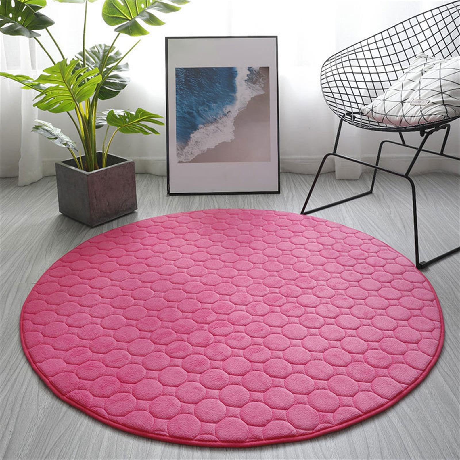 Round Area, Soft Bedroom Circle Rugs for Kids Girls Teen Room, Cute ...