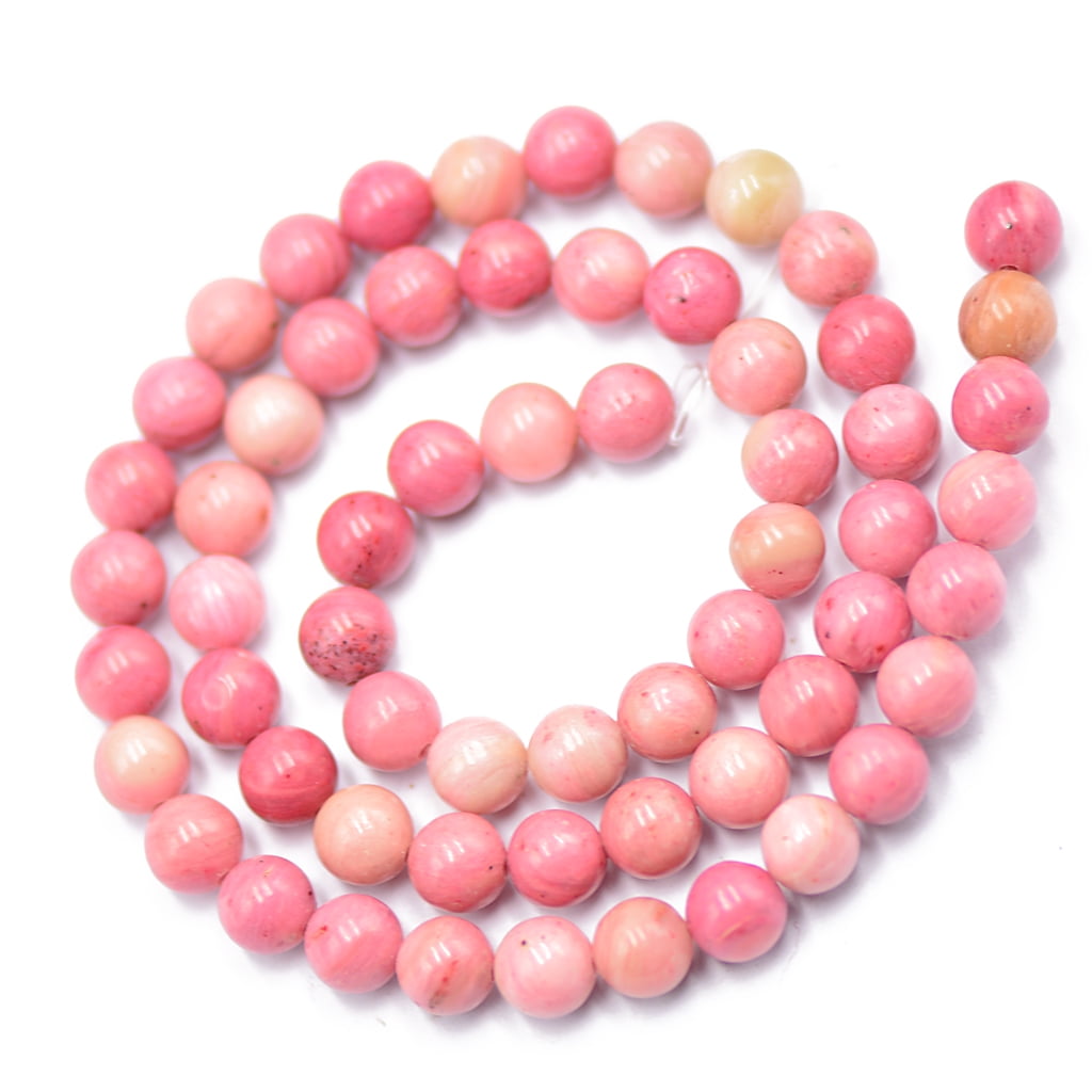 Round Argentina Rhodochrosite Gemst Beads Jewelry Making Strand 15" X ...