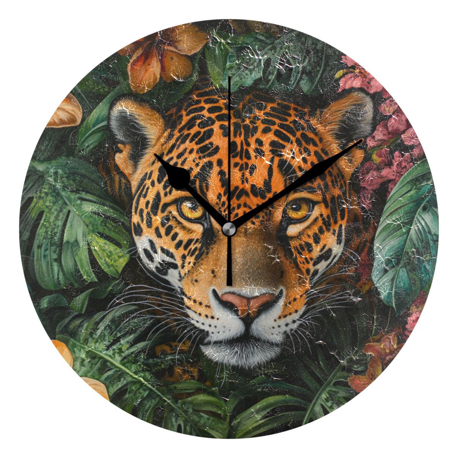 Round Art Wall Clock - Decorative Creative Dual-Use Clock with Oil ...