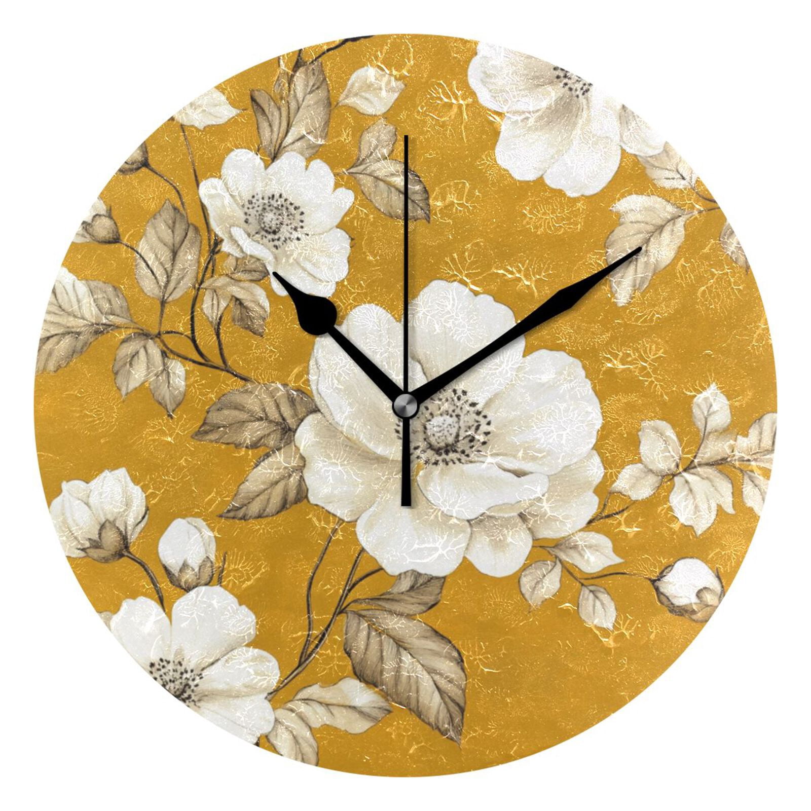 Round Art Wall Clock - Decorative Creative Dual-Use Clock with Oil ...