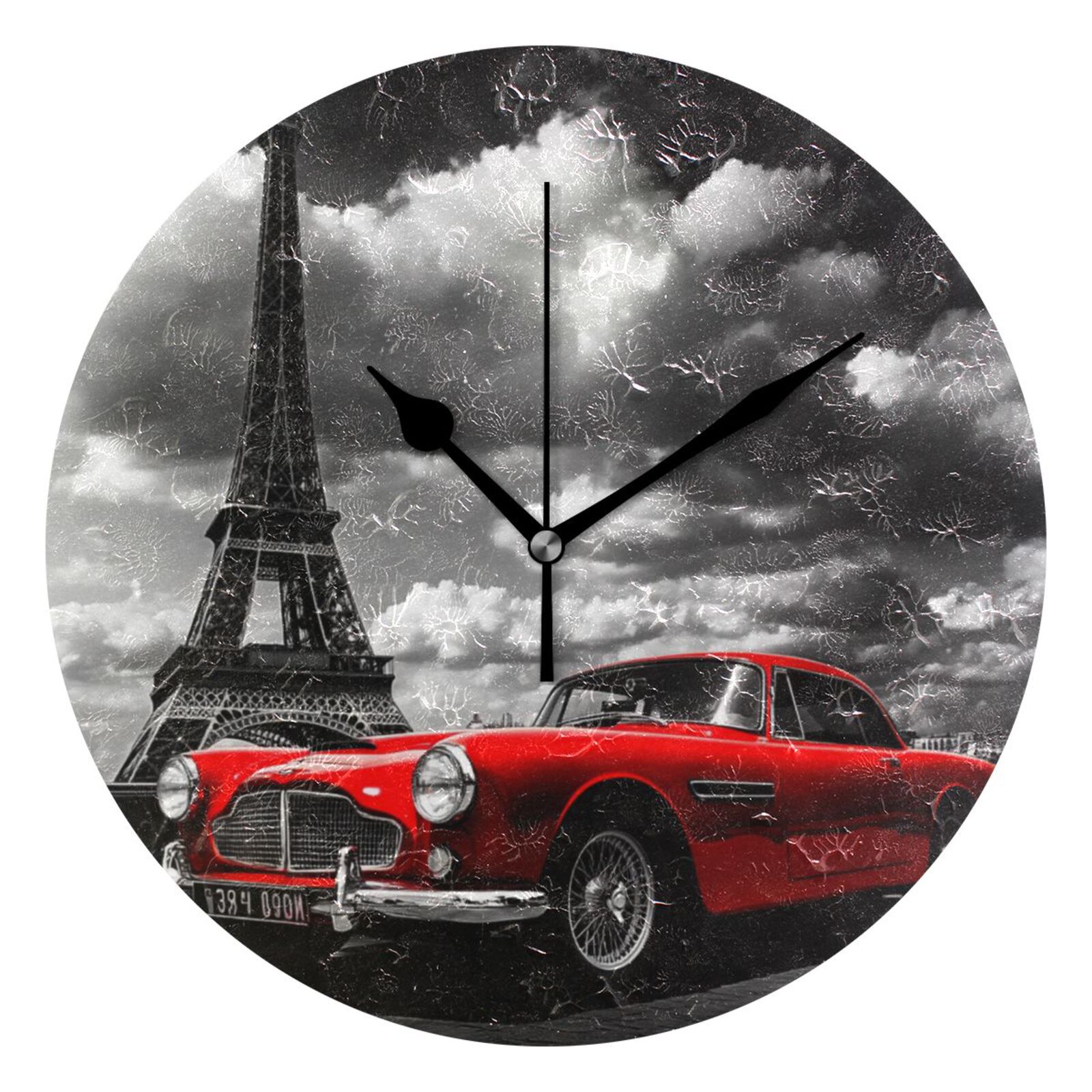Round Art Wall Clock - Decorative Creative Dual-Use Clock with Oil ...