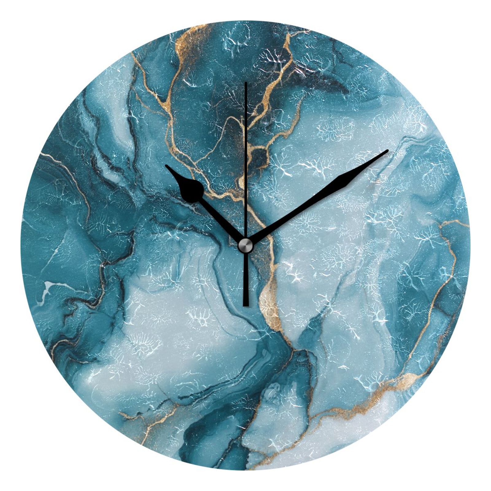 Round Art Wall Clock - Decorative Creative Dual-Use Clock with Oil ...