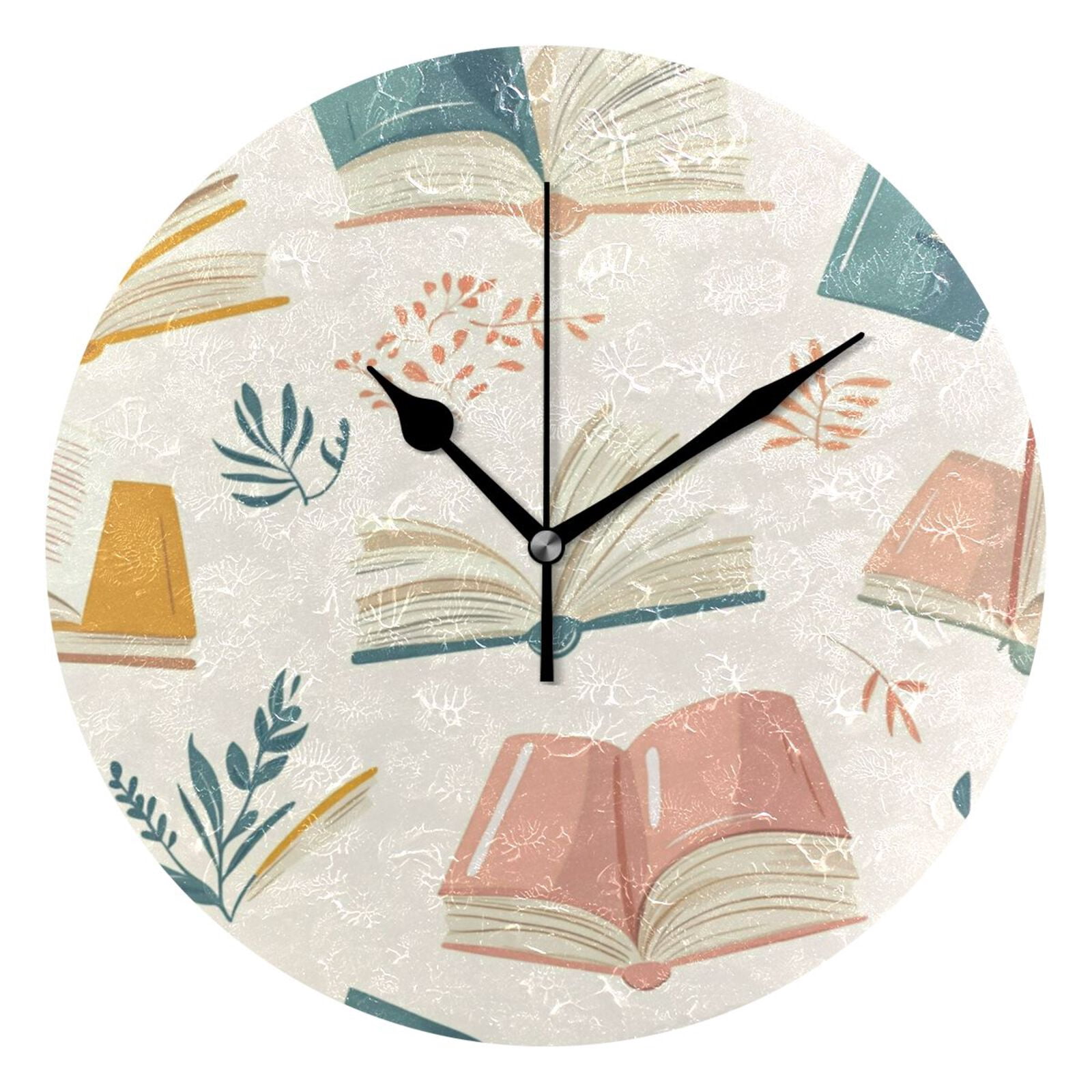 Round Art Wall Clock - Decorative Creative Dual-Use Clock with Oil ...
