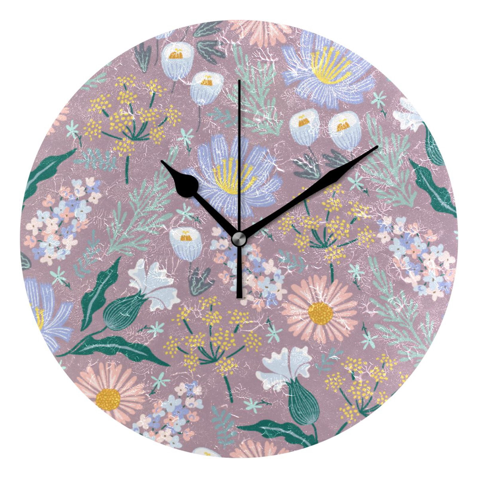 Round Art Wall Clock - Decorative Creative Dual-Use Clock with Oil ...