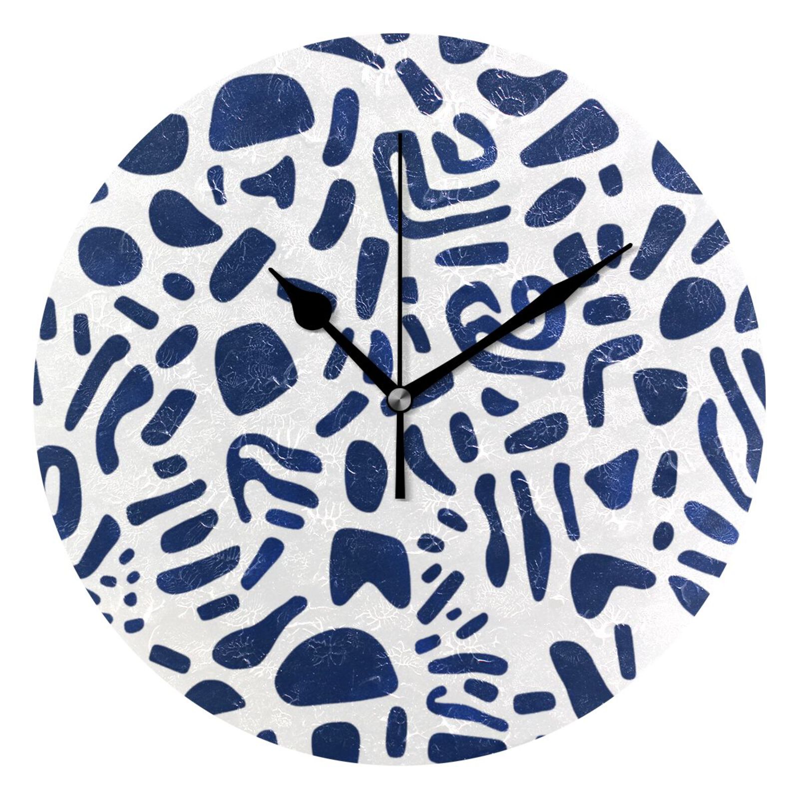 Round Art Wall Clock - Decorative Creative Dual-Use Clock with Oil ...