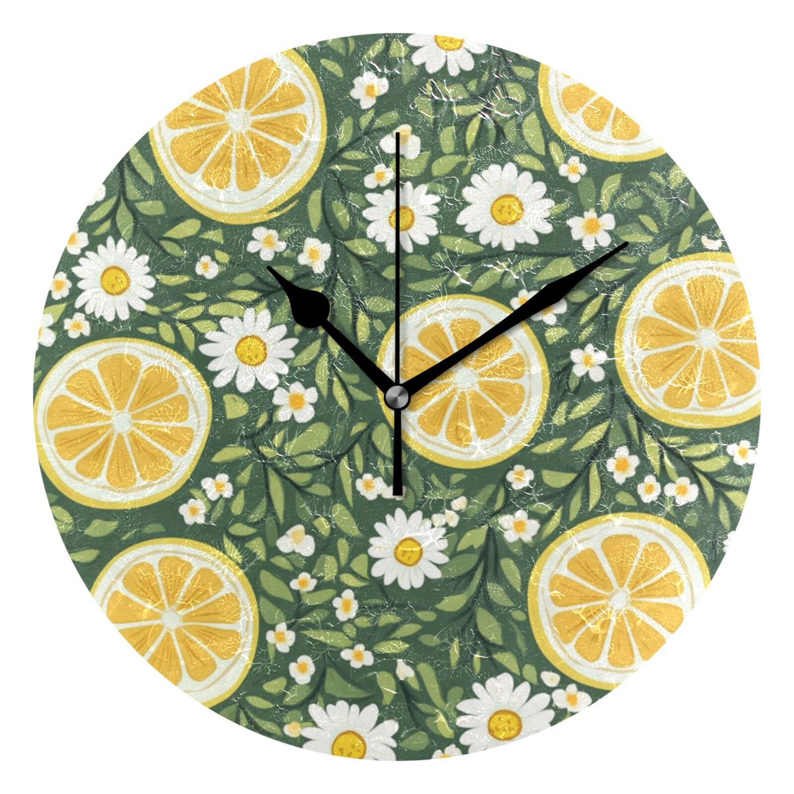 Round Art Wall Clock - Decorative Creative Dual-Use Clock with Oil ...