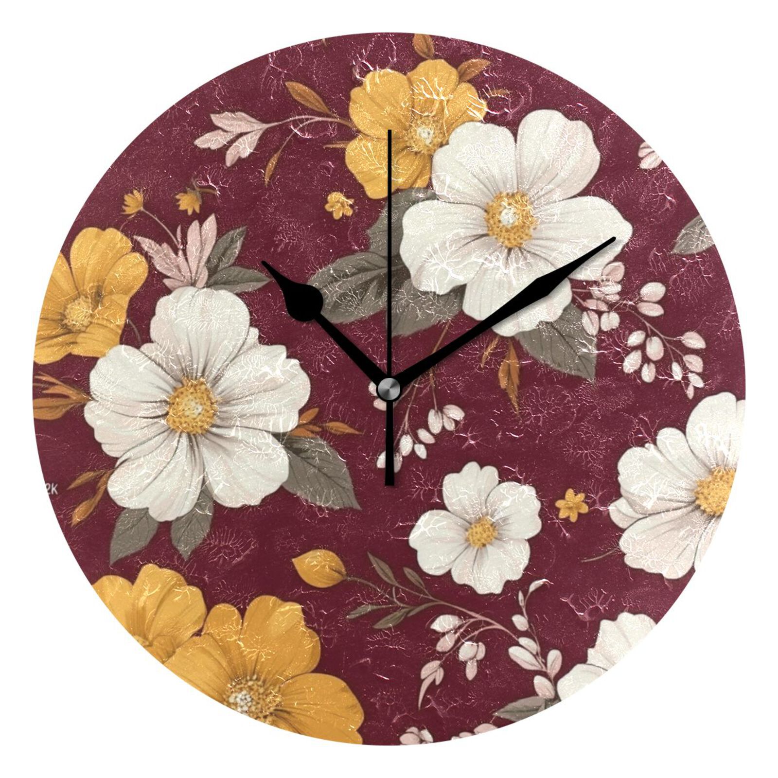 Round Art Wall Clock - Decorative Creative Dual-Use Clock with Oil ...