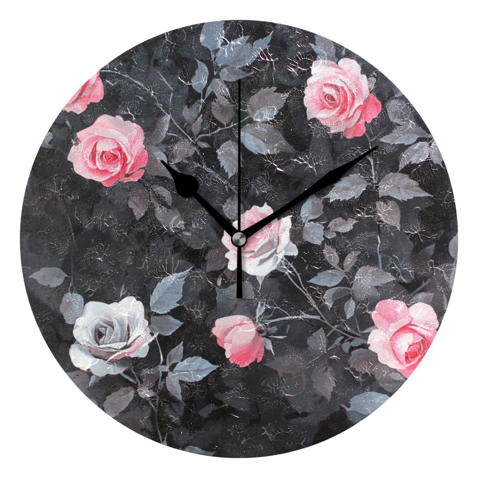 Round Art Wall Clock - Decorative Creative Dual-Use Clock with Oil ...