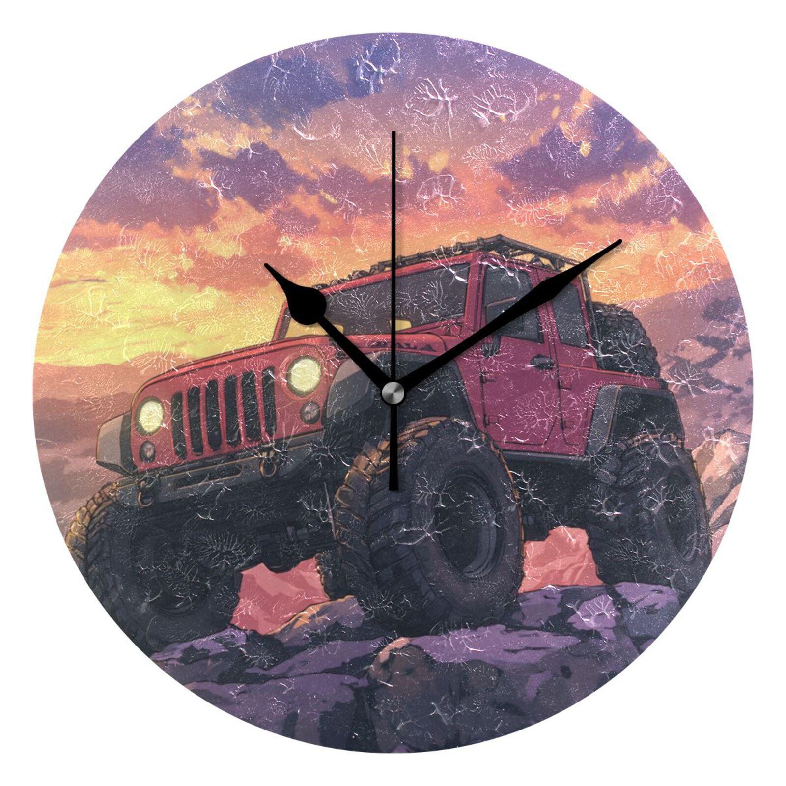 Round Art Wall Clock - Decorative Creative Dual-Use Clock with Oil ...