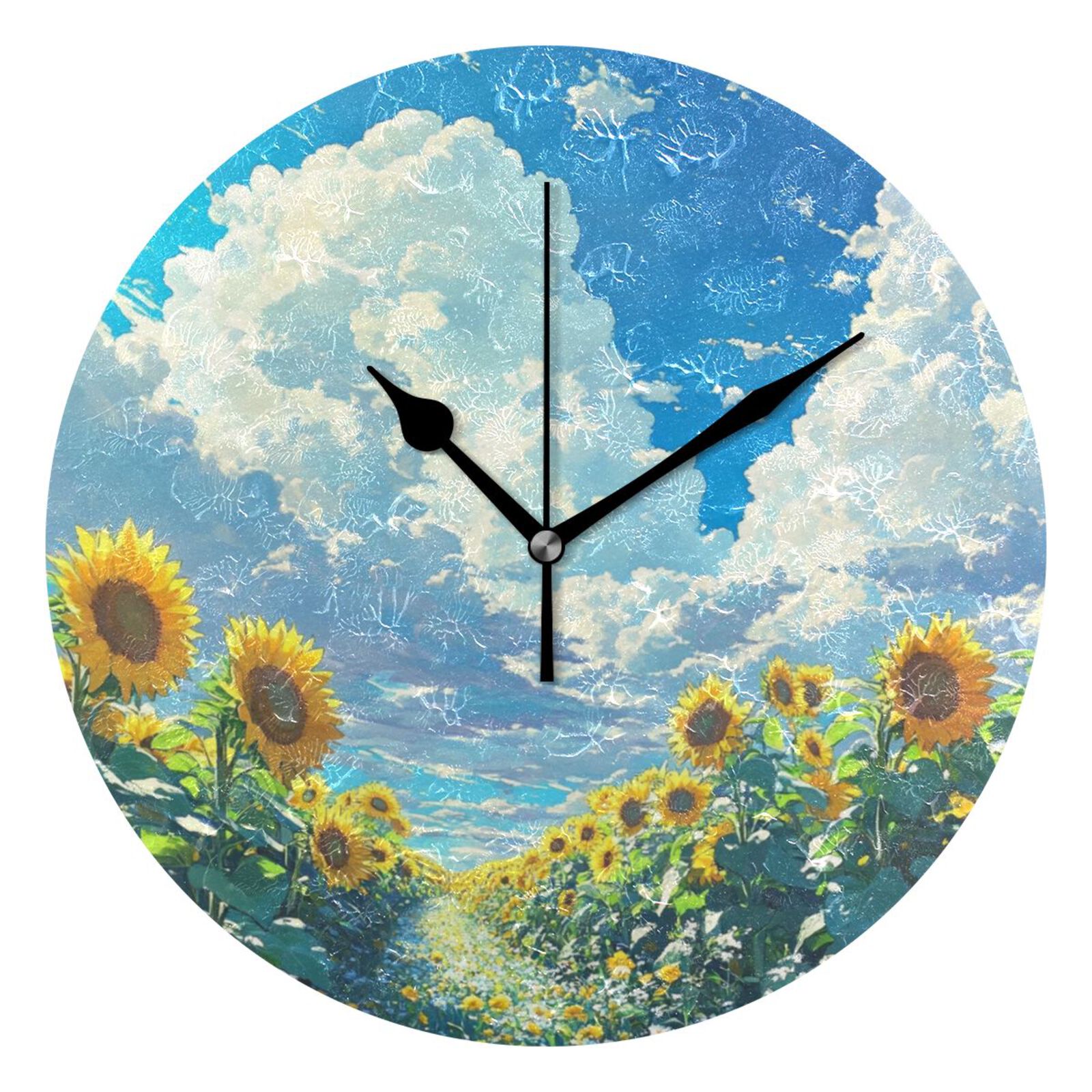 Round Art Wall Clock - Decorative Creative Dual-Use Clock with Oil ...