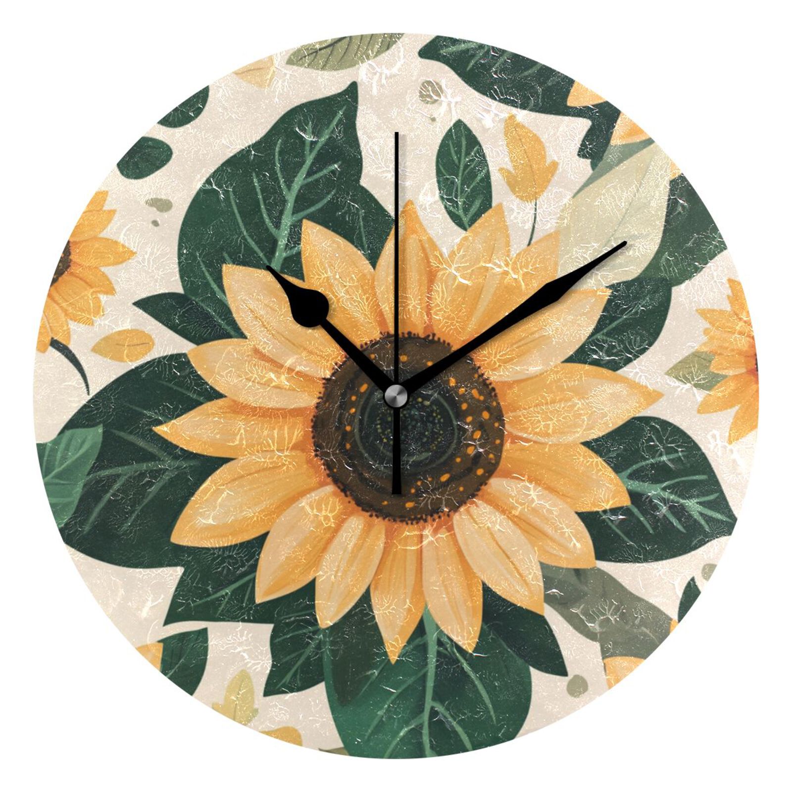 Round Art Wall Clock - Decorative Creative Dual-Use Clock with Oil ...
