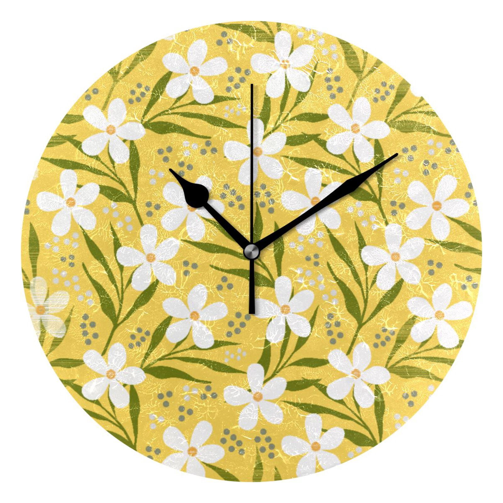 Round Art Wall Clock - Decorative Creative Dual-Use Clock with Oil ...
