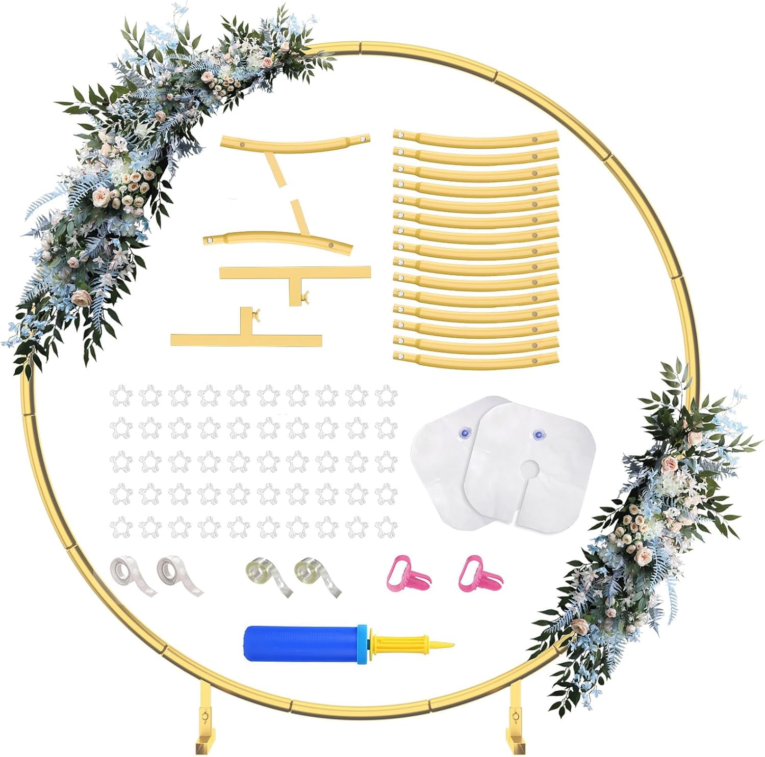 Round Backdrop Stand, Metal Circle Balloon Arch Frame, Circle Wedding ...