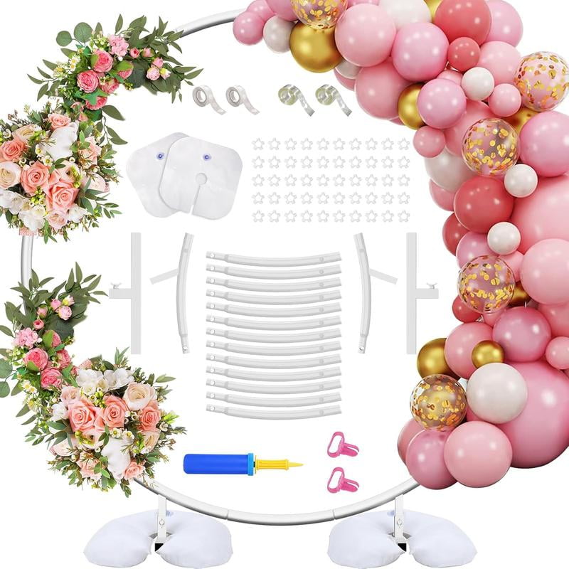 Round Backdrop Stand Metal Circle Balloon Arch Wedding Arch Frame ...