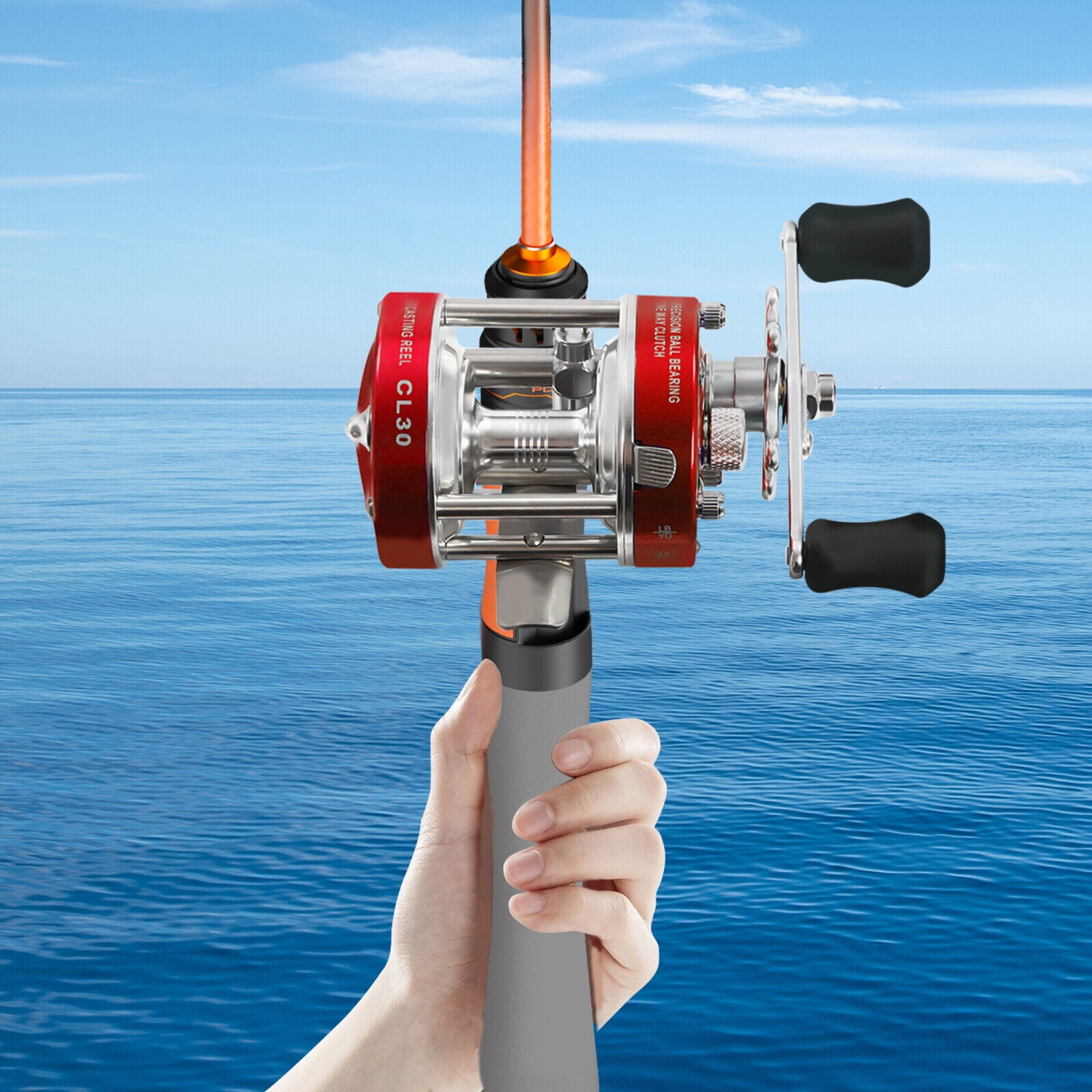 Round Baitcasting Reel Baitcasting Fishing Reel Conventional Reel for ...