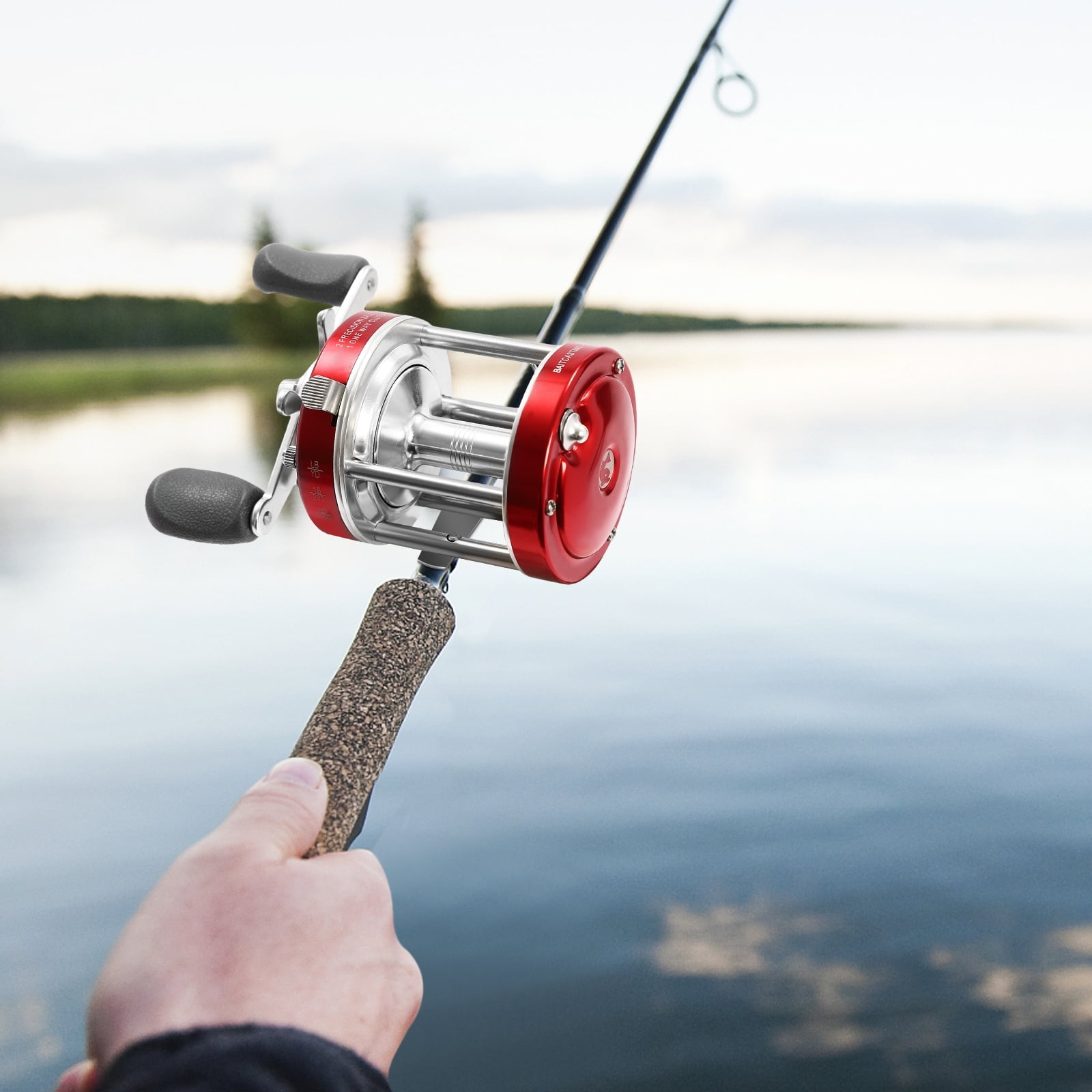 Round Baitcasting Reel Conventional Reel Catfish Baitcasting Fishing ...