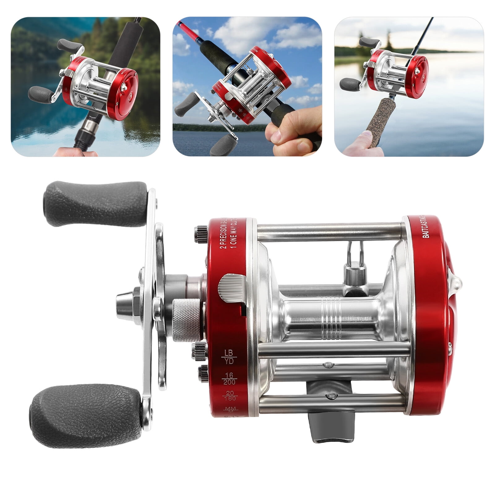 Round Baitcasting Reel, Conventional Reel for Catfish, Baitcasting ...