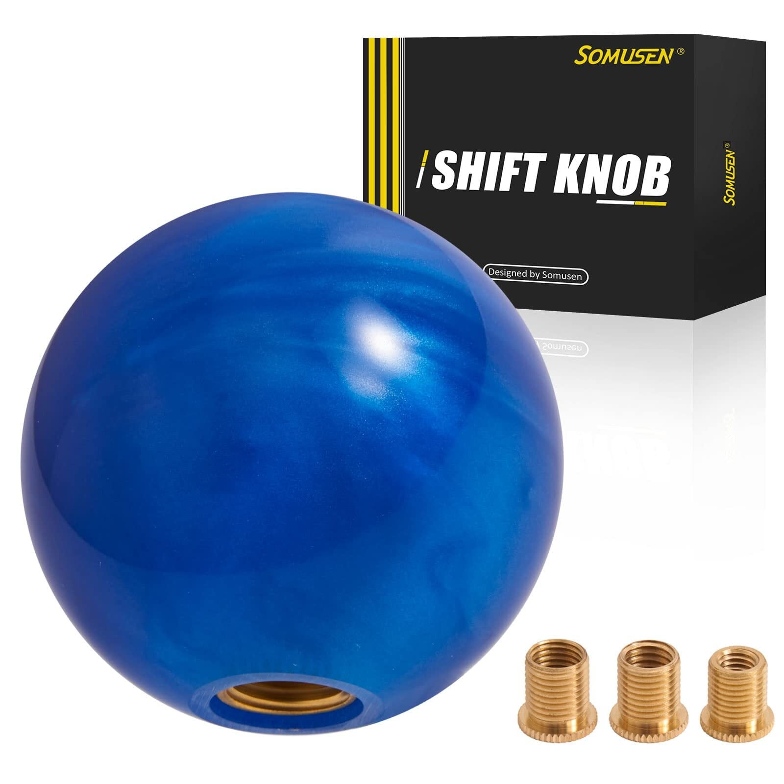 Round Ball Shift Knob Universal Marble Style Gear Shift Knob 5 6 Speed ...
