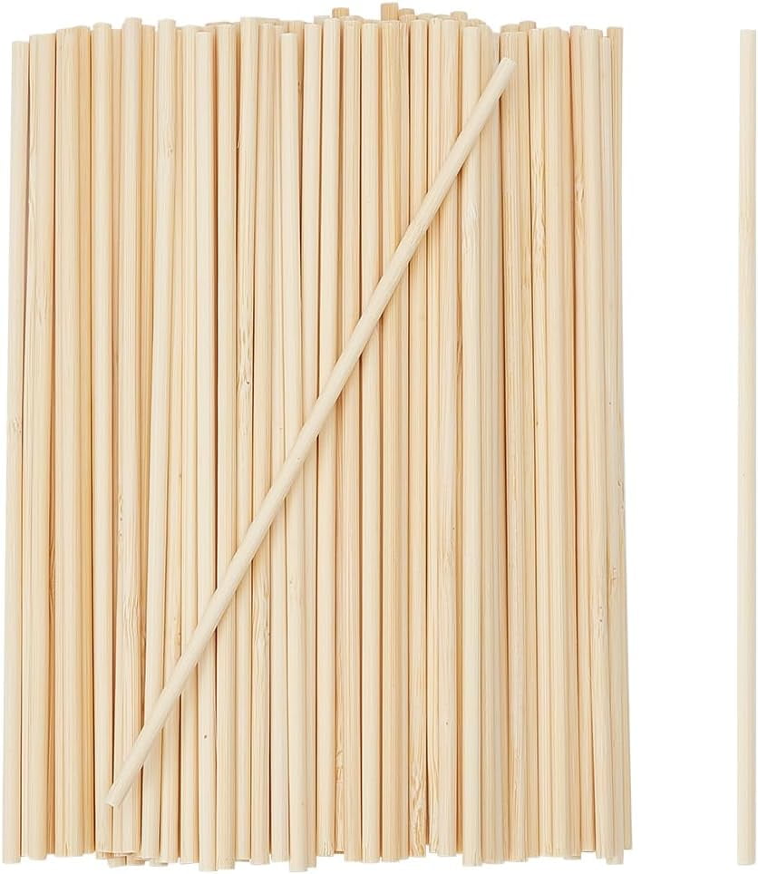 Round Bamboo Sticks Dowel Rods for Children Toy Building Model Material ...