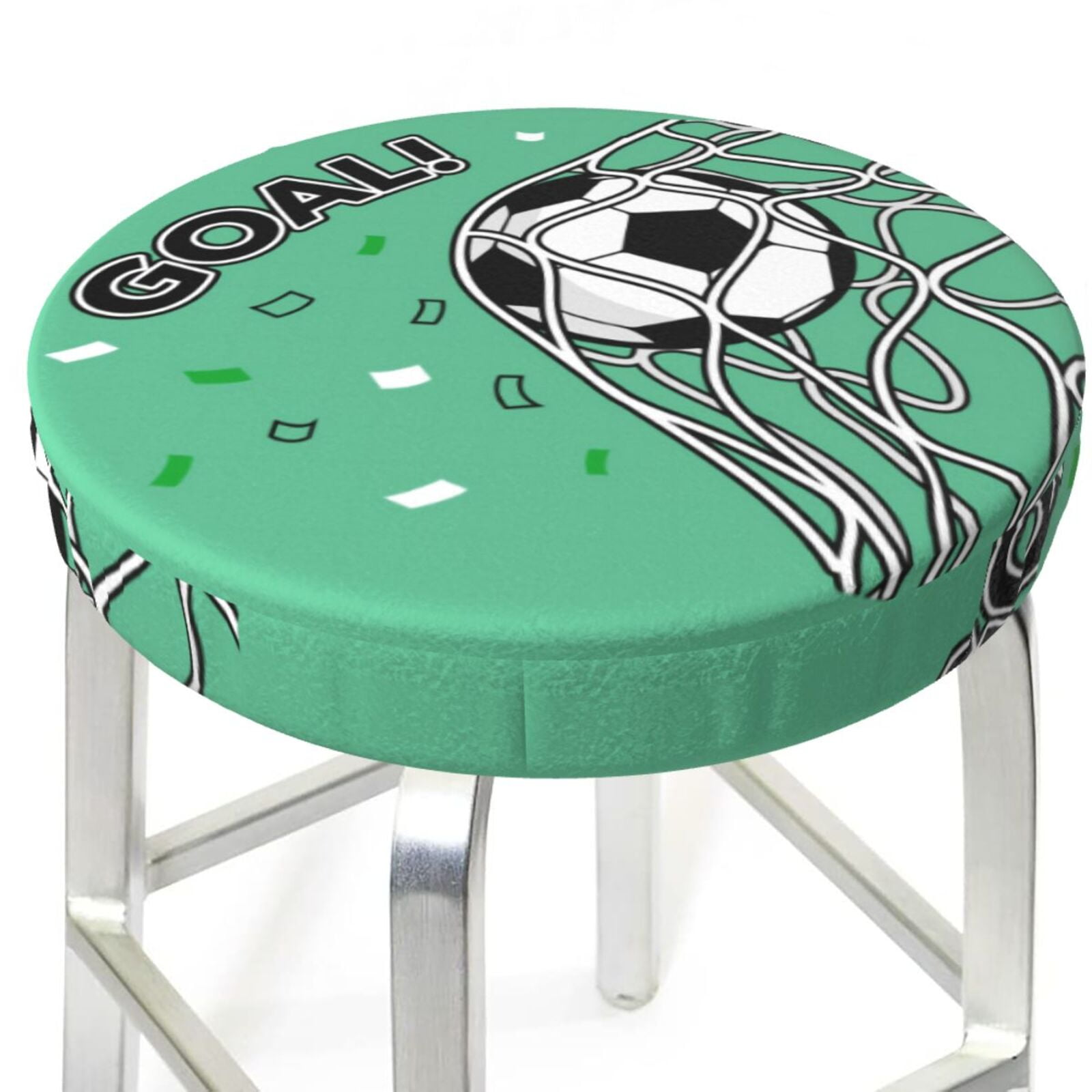 Round Bar Halloween Stool Covers BALL INSIDE THE NET GOAL Soft Velvet ...