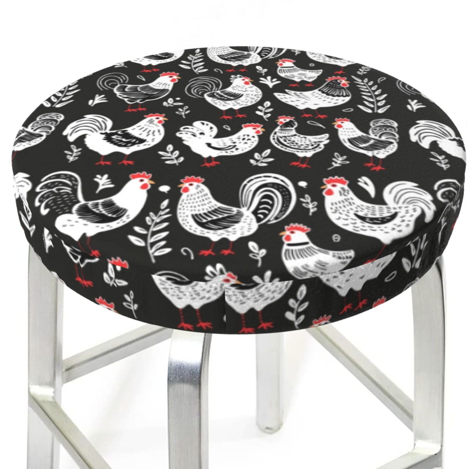 Round Bar Halloween Stool Covers Laying Hens And Roosters Soft Velvet ...