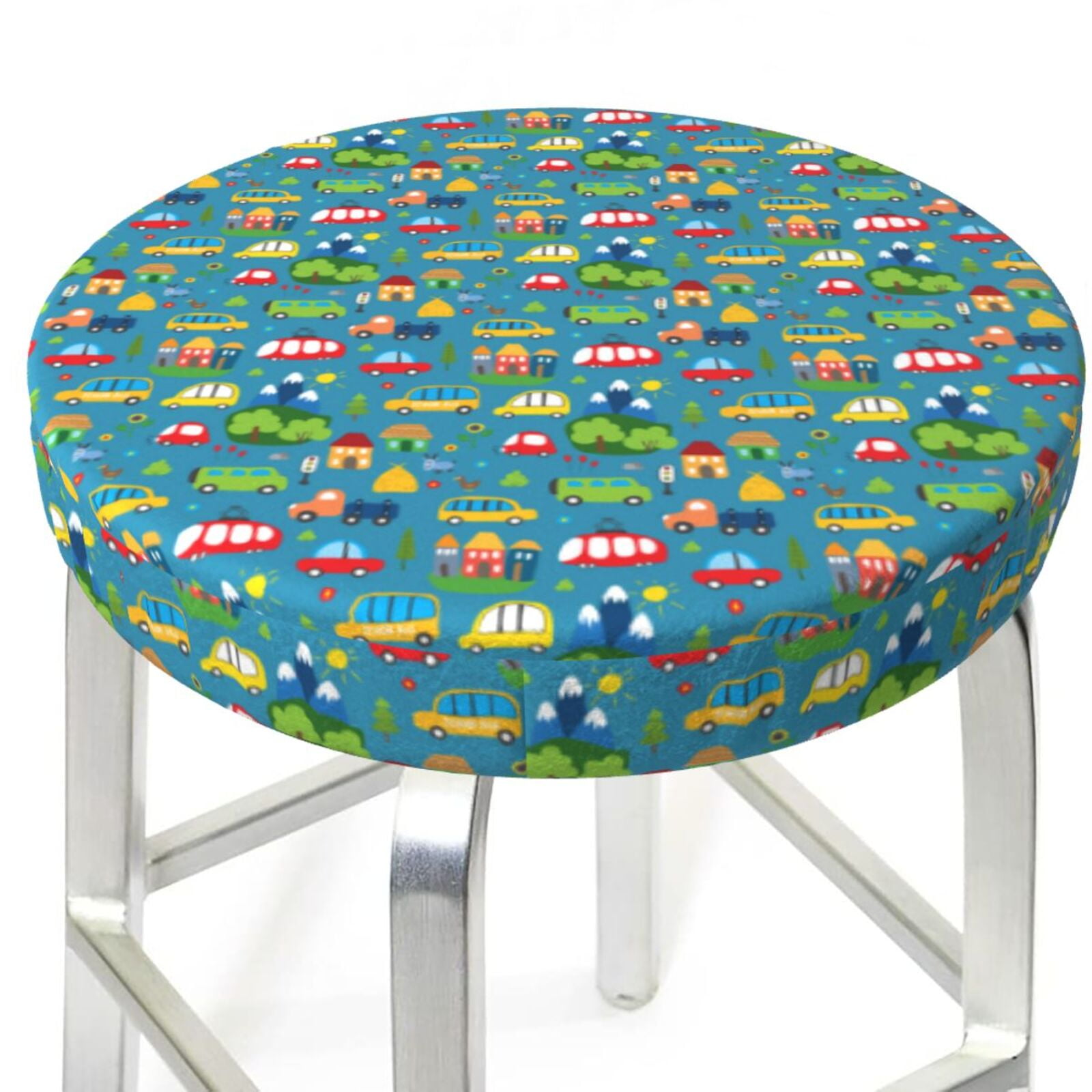 Round Bar Stool Covers Cars Transportation Soft Velvet Bar Stool Seat ...