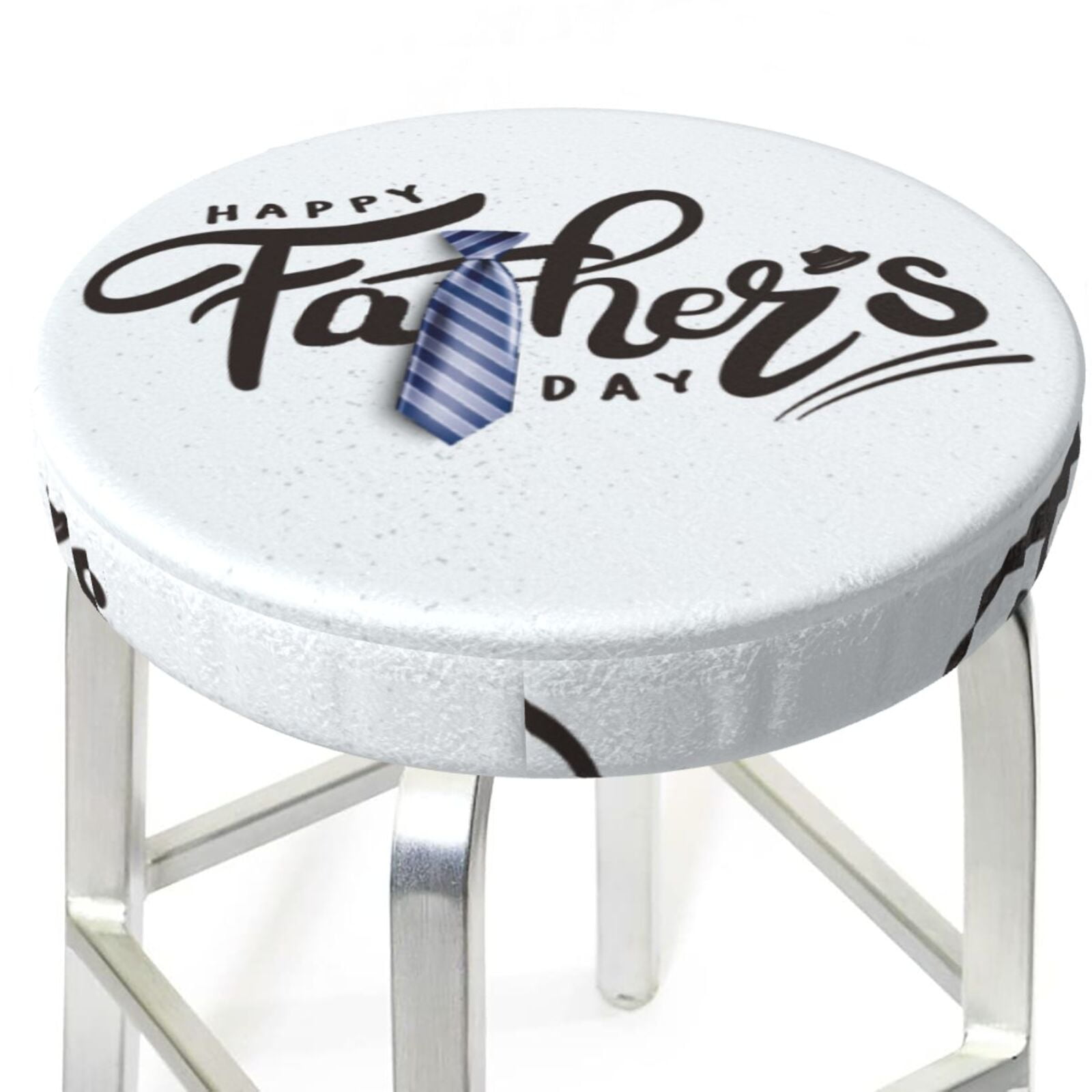 Round Bar Stool Covers Happy Father's Day (2) Soft Velvet Bar Stool ...