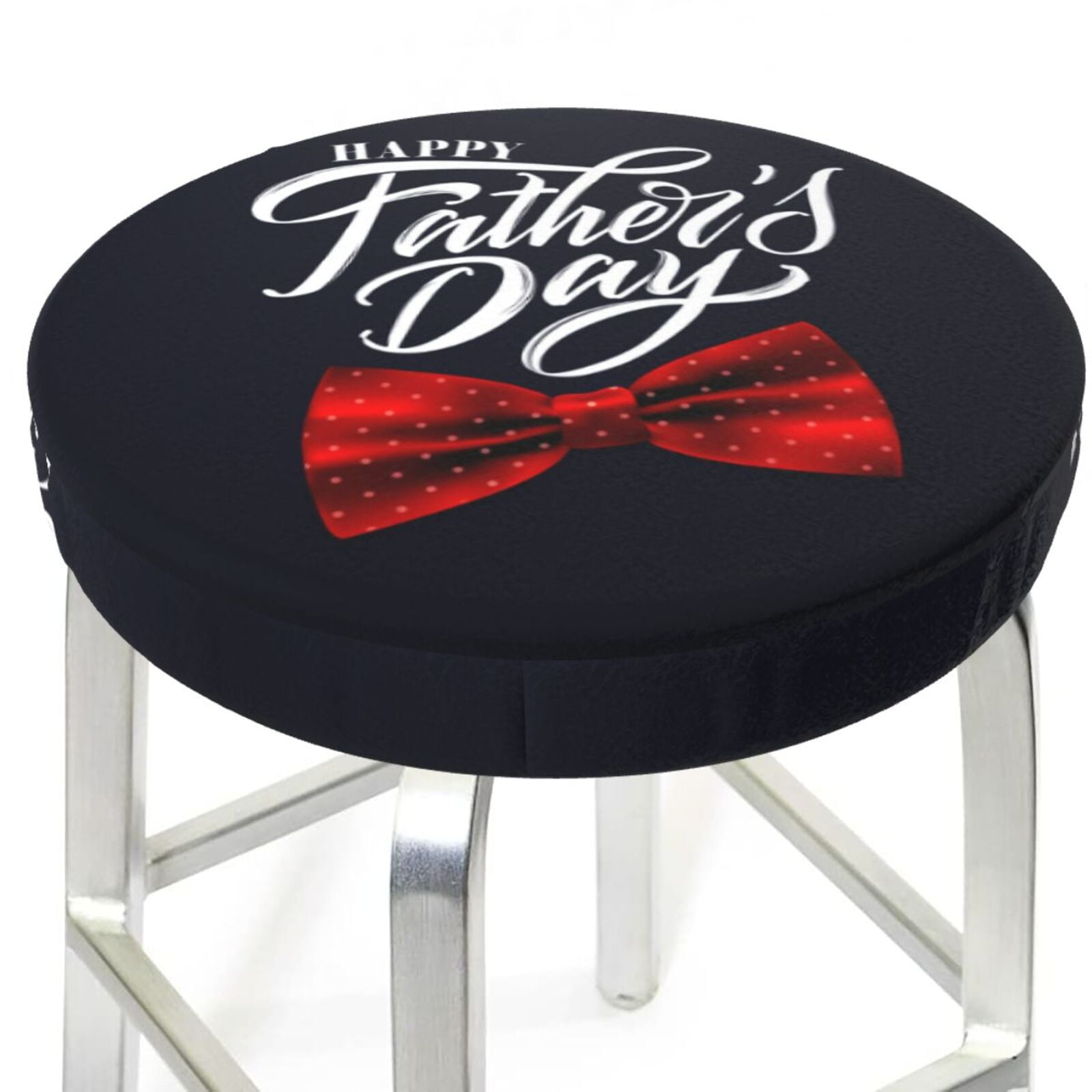 Round Bar Stool Covers Happy Father's Day (4) Soft Velvet Bar Stool ...