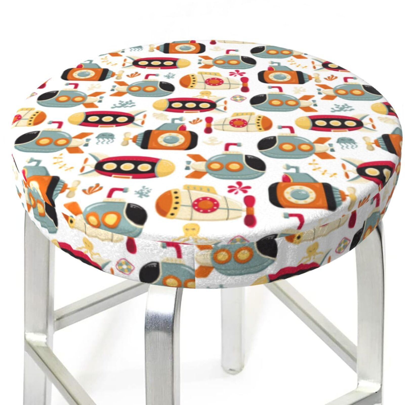 Round Bar Stool Covers Submarines Soft Velvet Bar Stool Seat Covers, 12 ...
