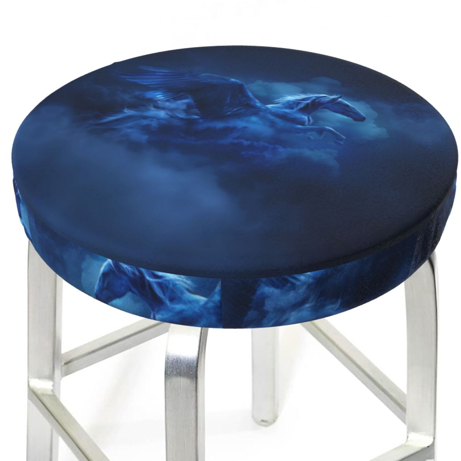 Round Bar Stool Seat Covers, Pegasus Night Sky Elastic Round Chair ...
