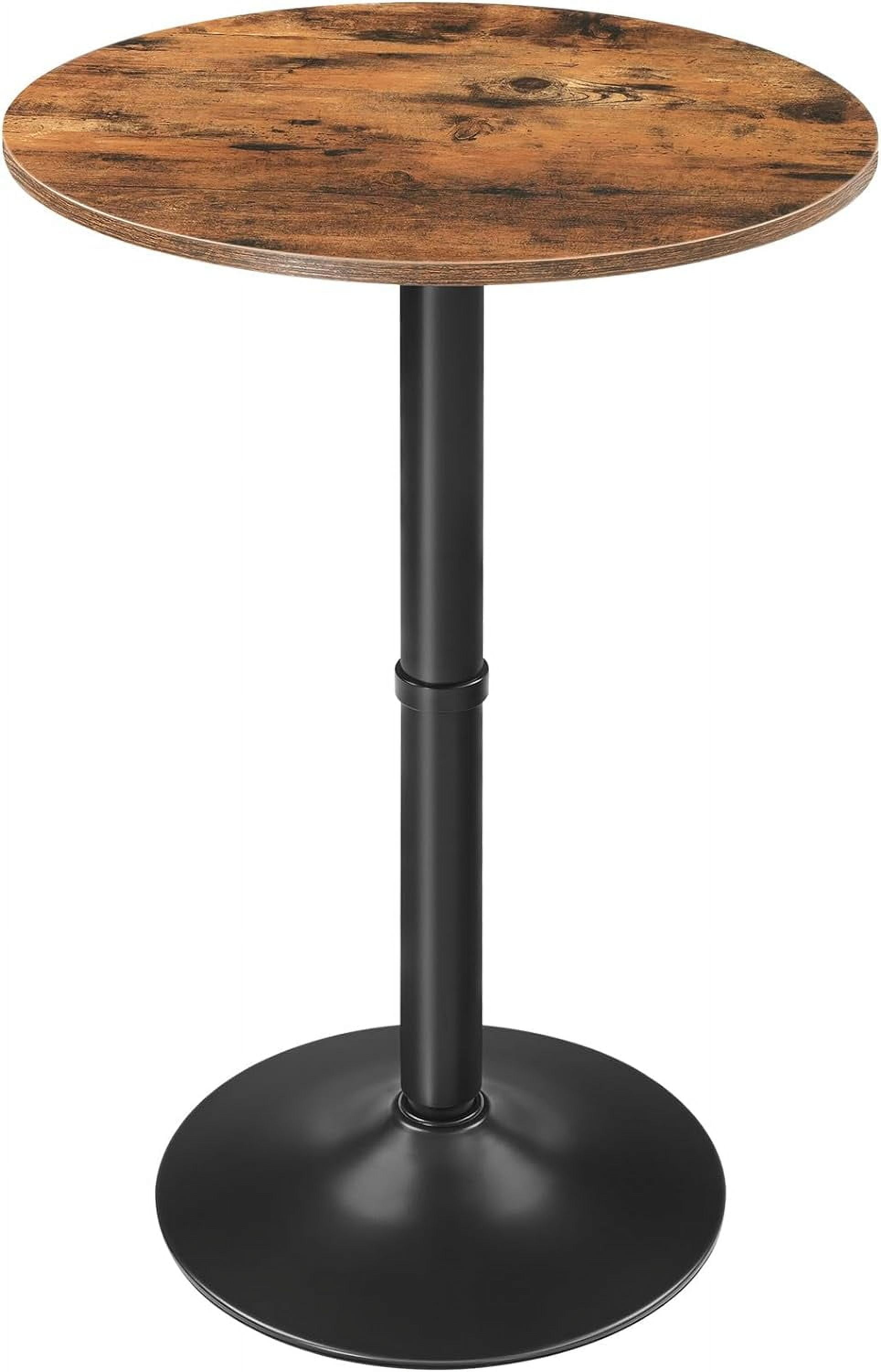 Round Bar Table, 35" Tall Pub Table, Cocktail Table with Base, Stable ...