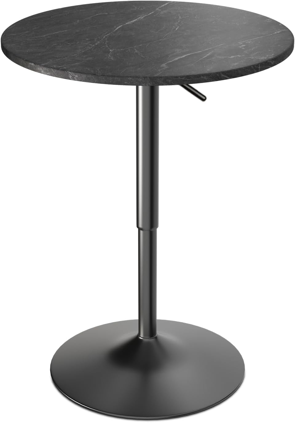 Round Bar Table,Adjustable Height Pub Table and 360°Swivel Bistro Table ...