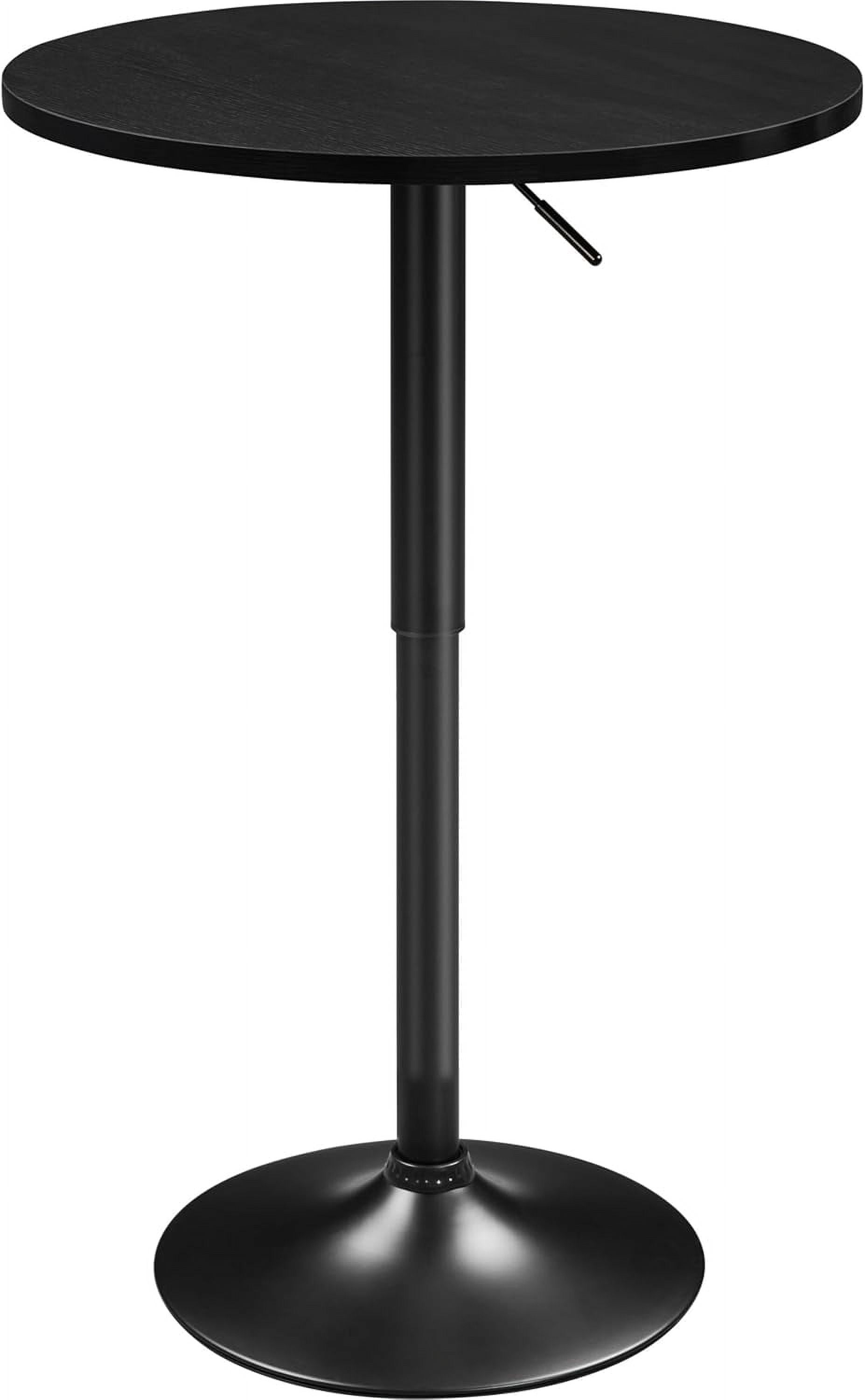 Round Bar Table, Adjustable Height and 360° Swivel Bar Tables, Cocktail ...