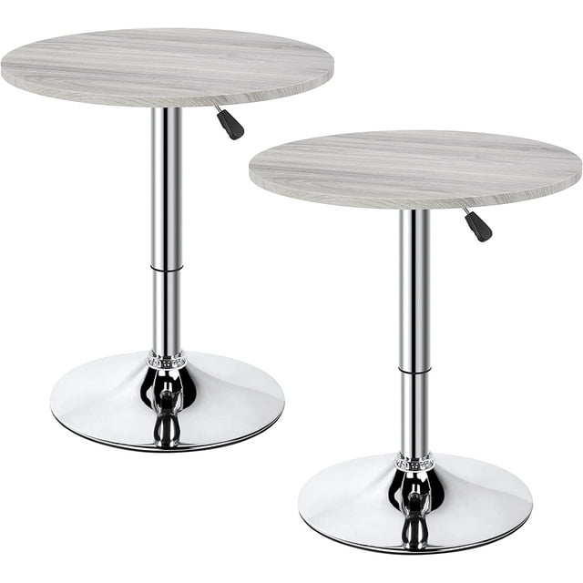 Round Bar Table Adjustable Height and 360° Swivel Bar Tables Cocktail ...