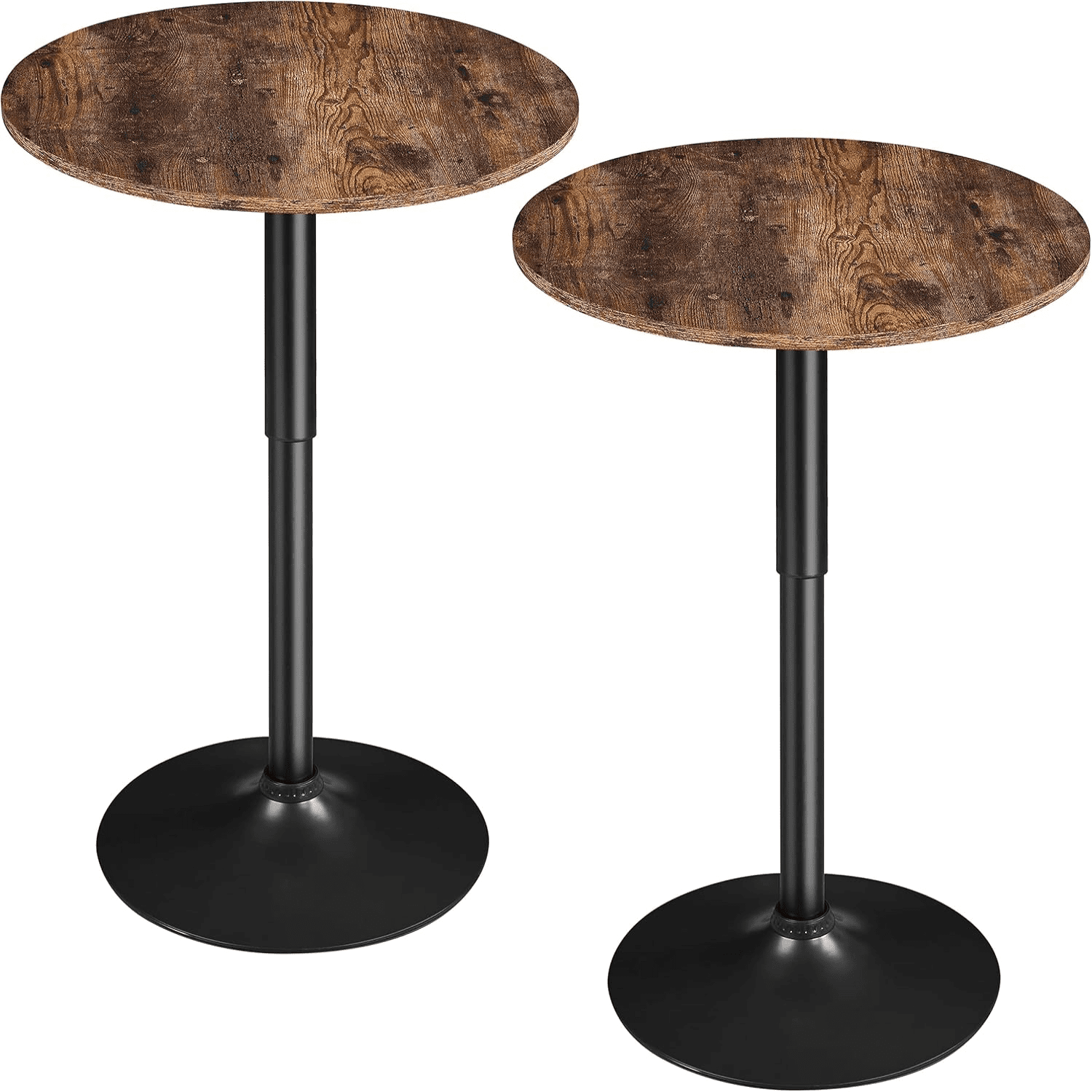 Round Bar Table Adjustable Height and 360° Swivel Bar Tables Cocktail ...