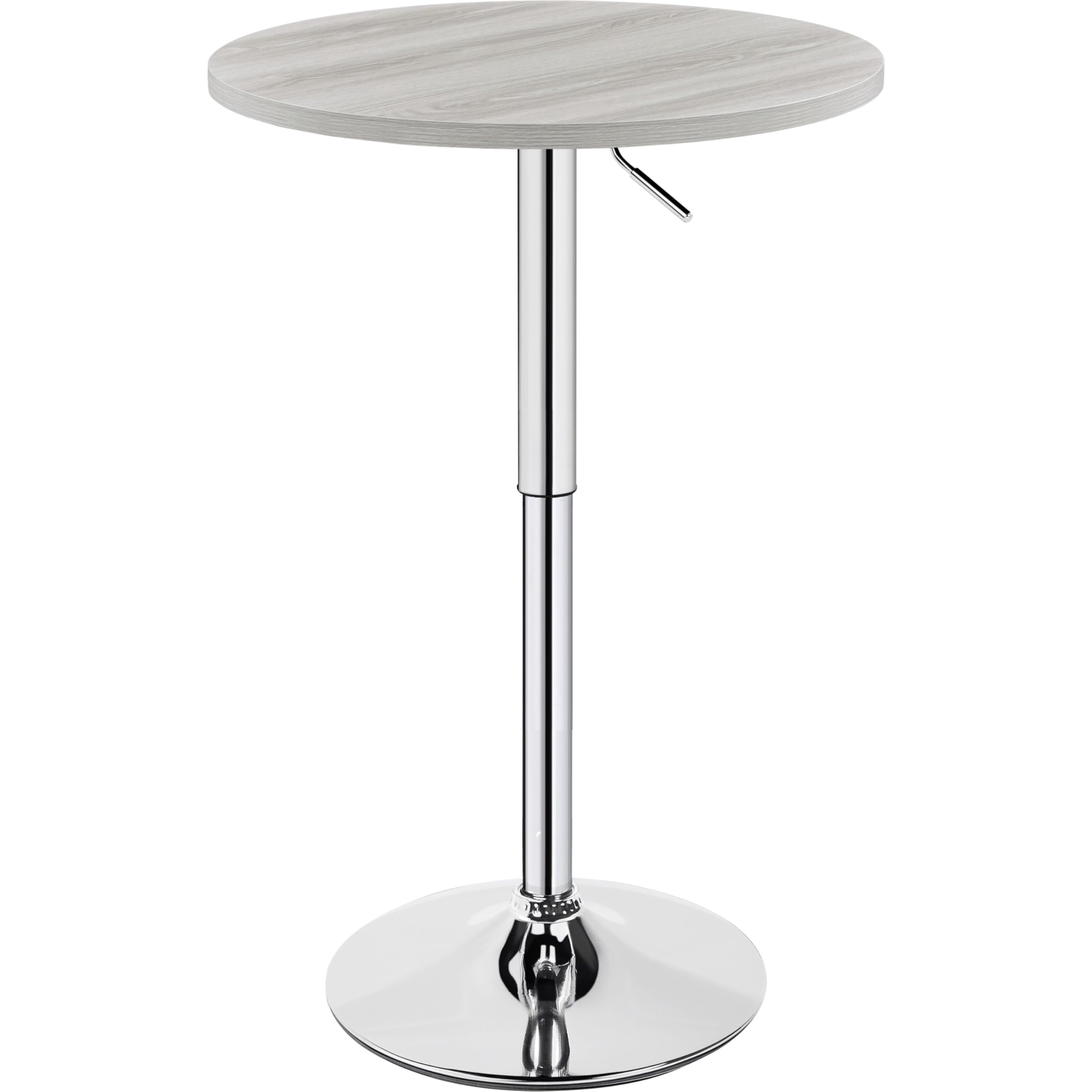 Round Bar Table, Adjustable Height and 360° Swivel Bar Tables, Cocktail ...