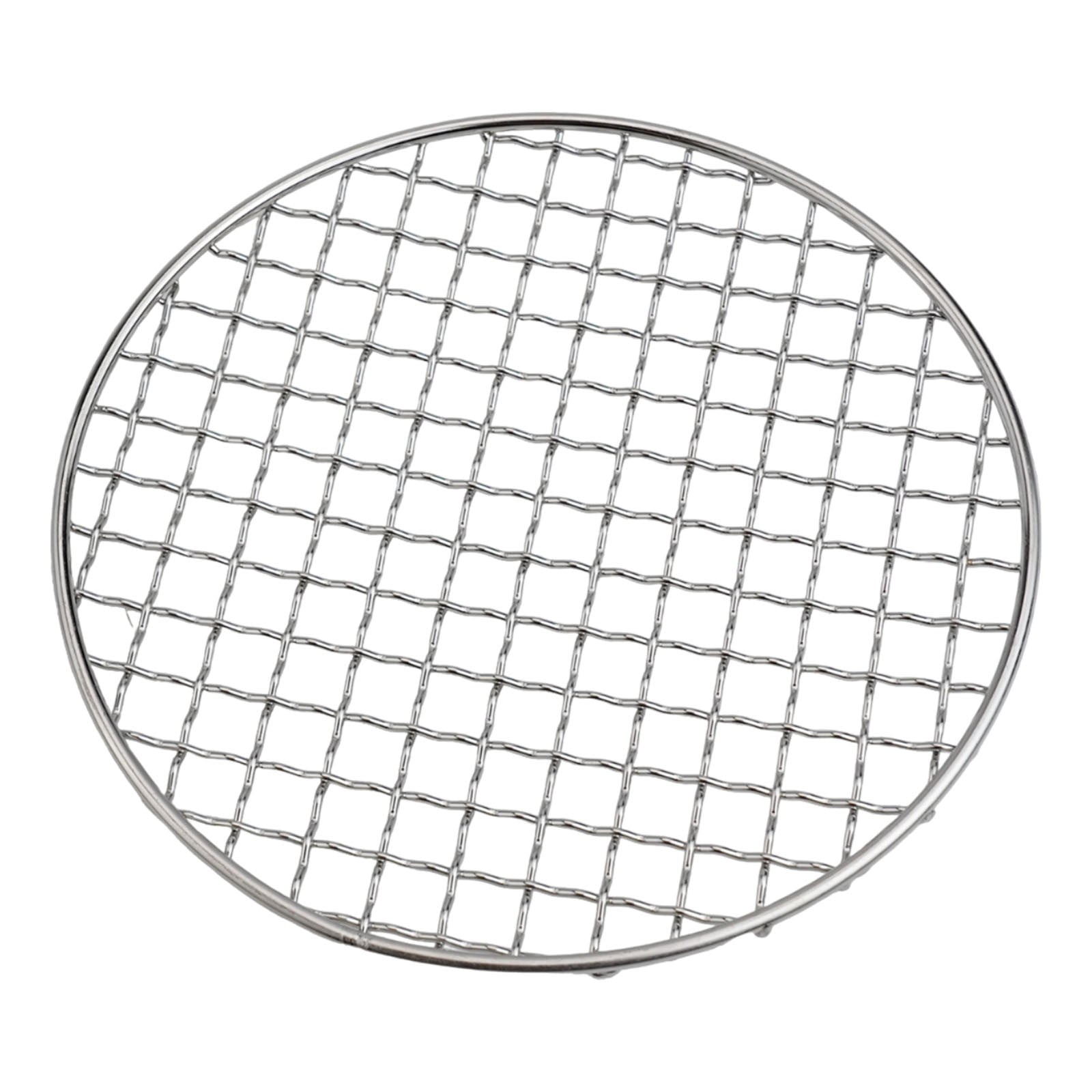 Round Barbecue Grill Mesh Wire Net Stainless Steel Rack Grid Grate ...