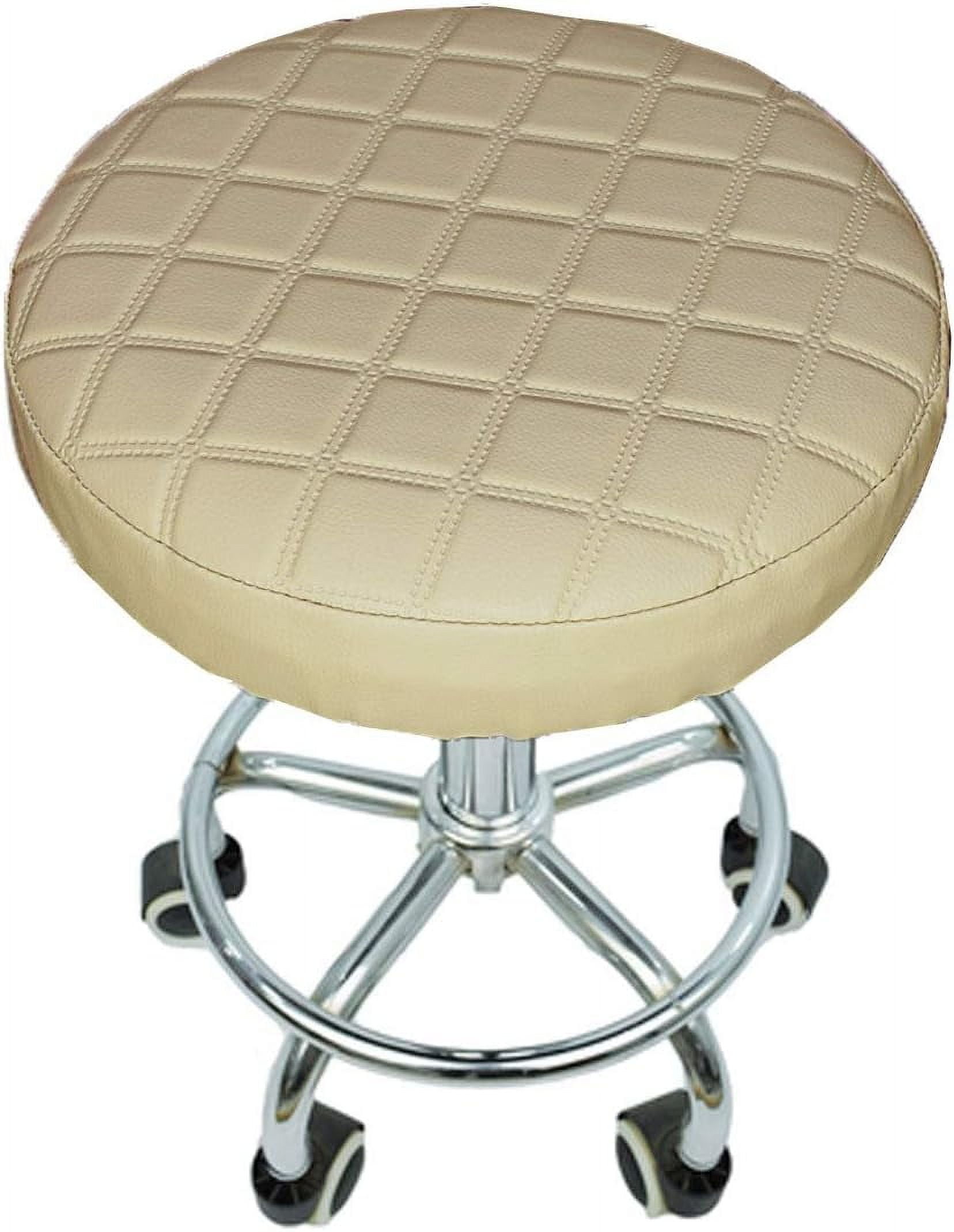 Round Barstool Covers Waterproof PU Padded Bar Stool Cushion with ...