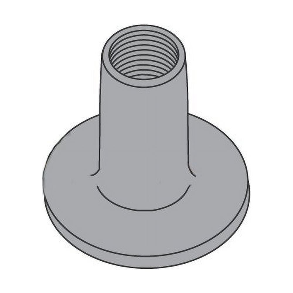 Round Base Weld Nuts/No Projections/Steel/Plain / 5/16" Barrel Height ...